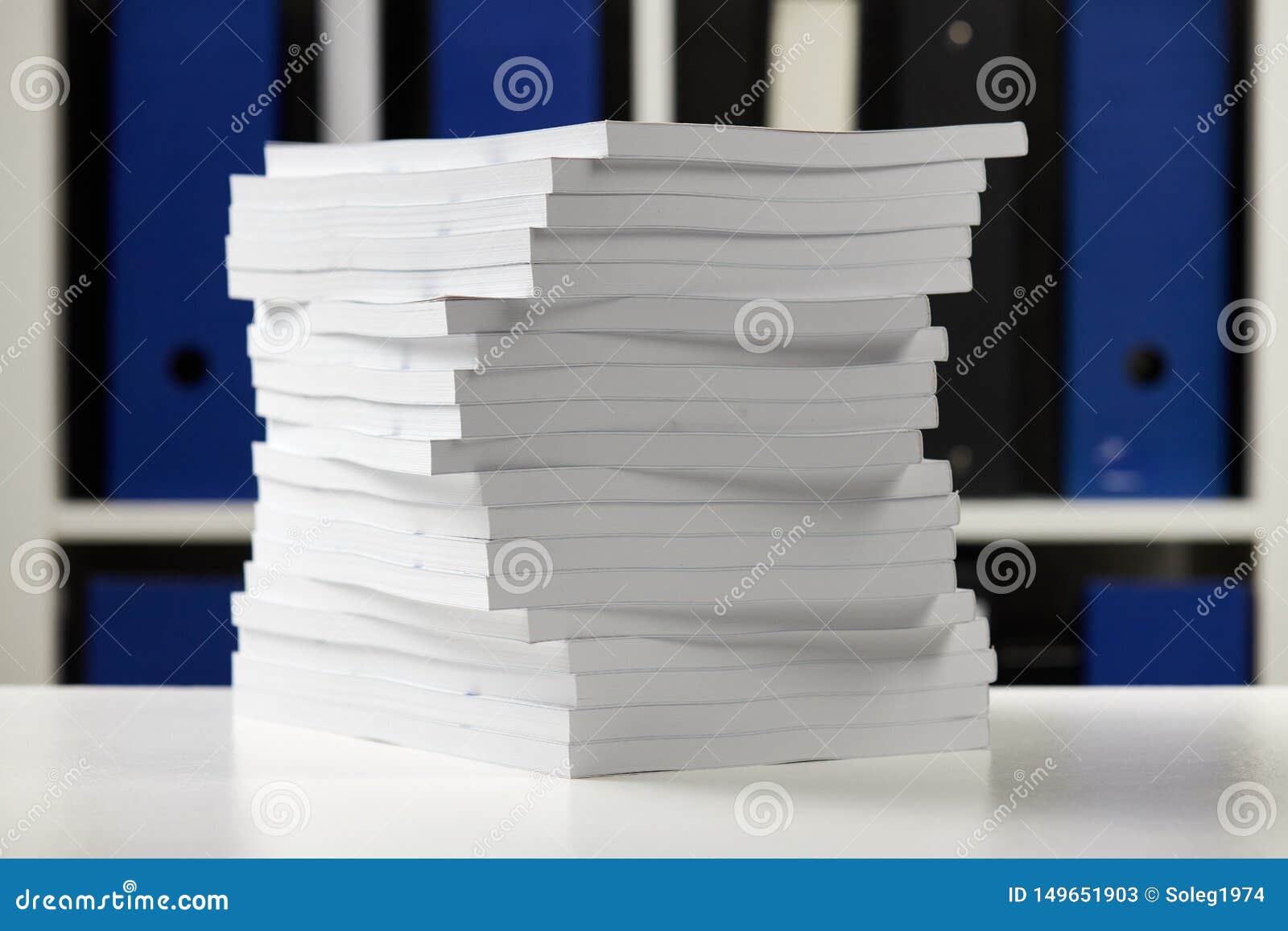 Stack of Books and Shelves with Folders. Business Financial Accounting ...