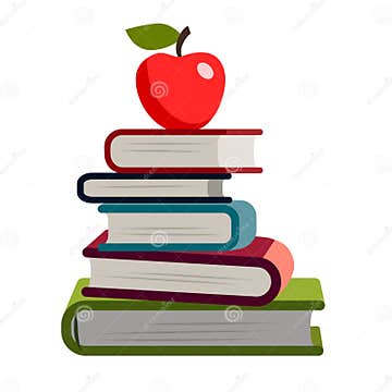 Stack of Books Simple Flat Vector Illustration. Hardback Books W Stock ...