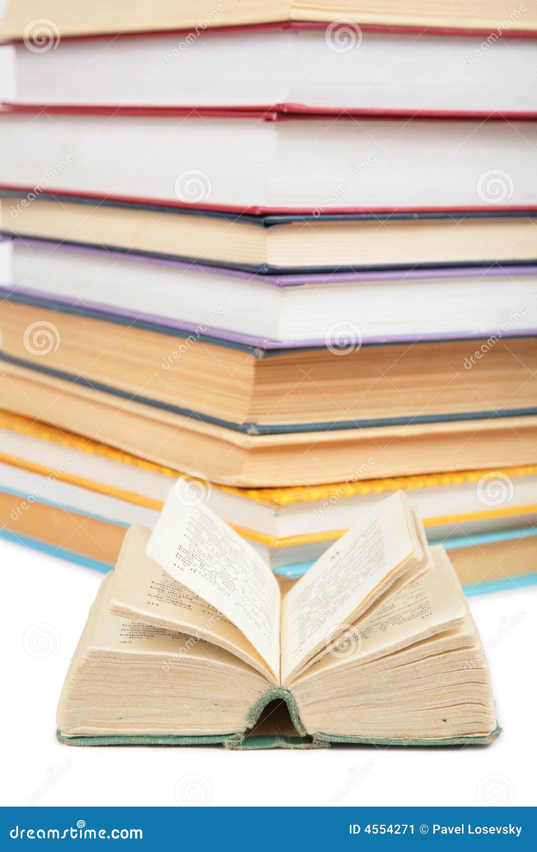 Stack Of Books And Small Book 2 Stock Image - Image: 4554271