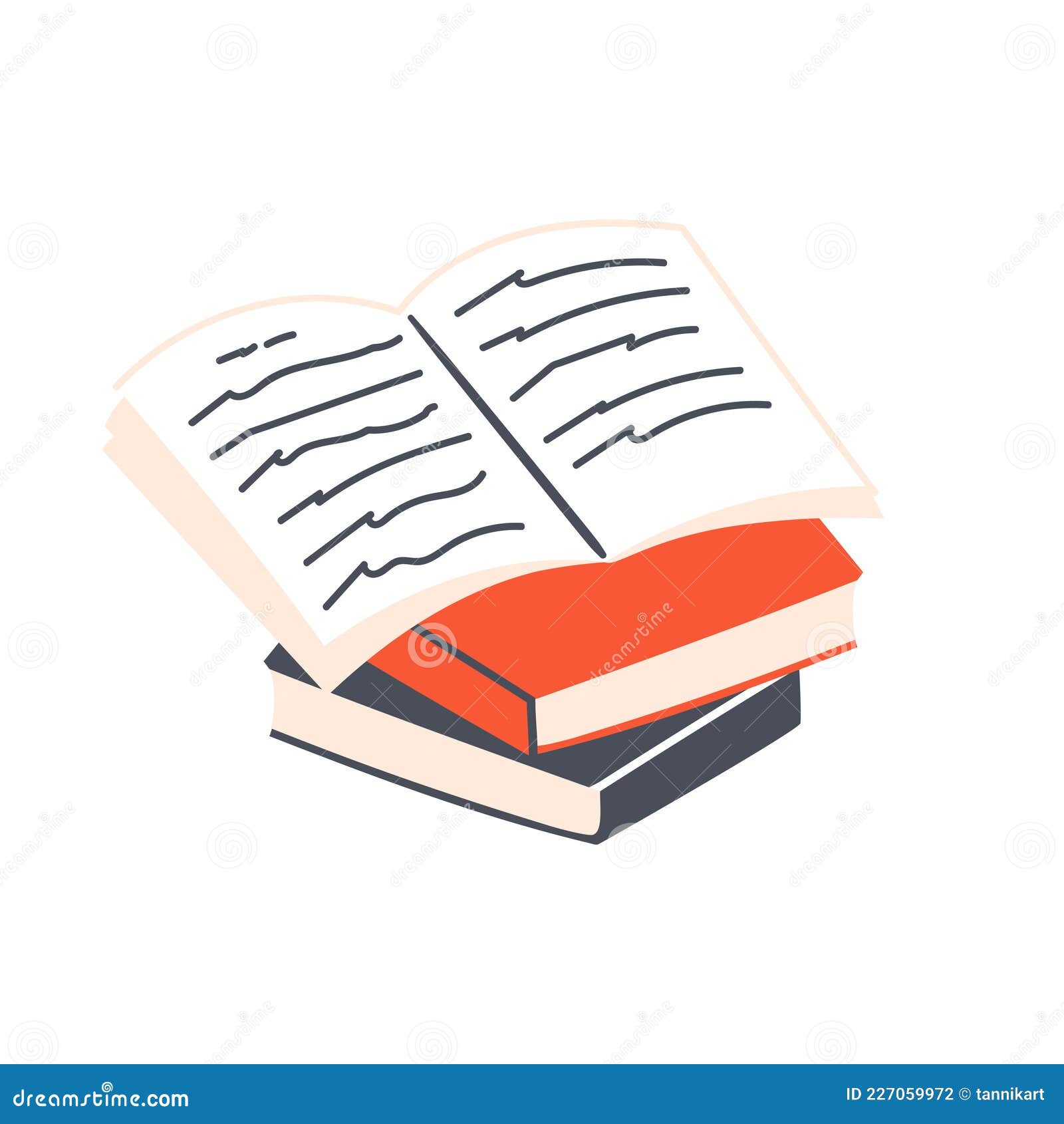 Stack of Books. Studying and Education Concept. Learning and Writing ...