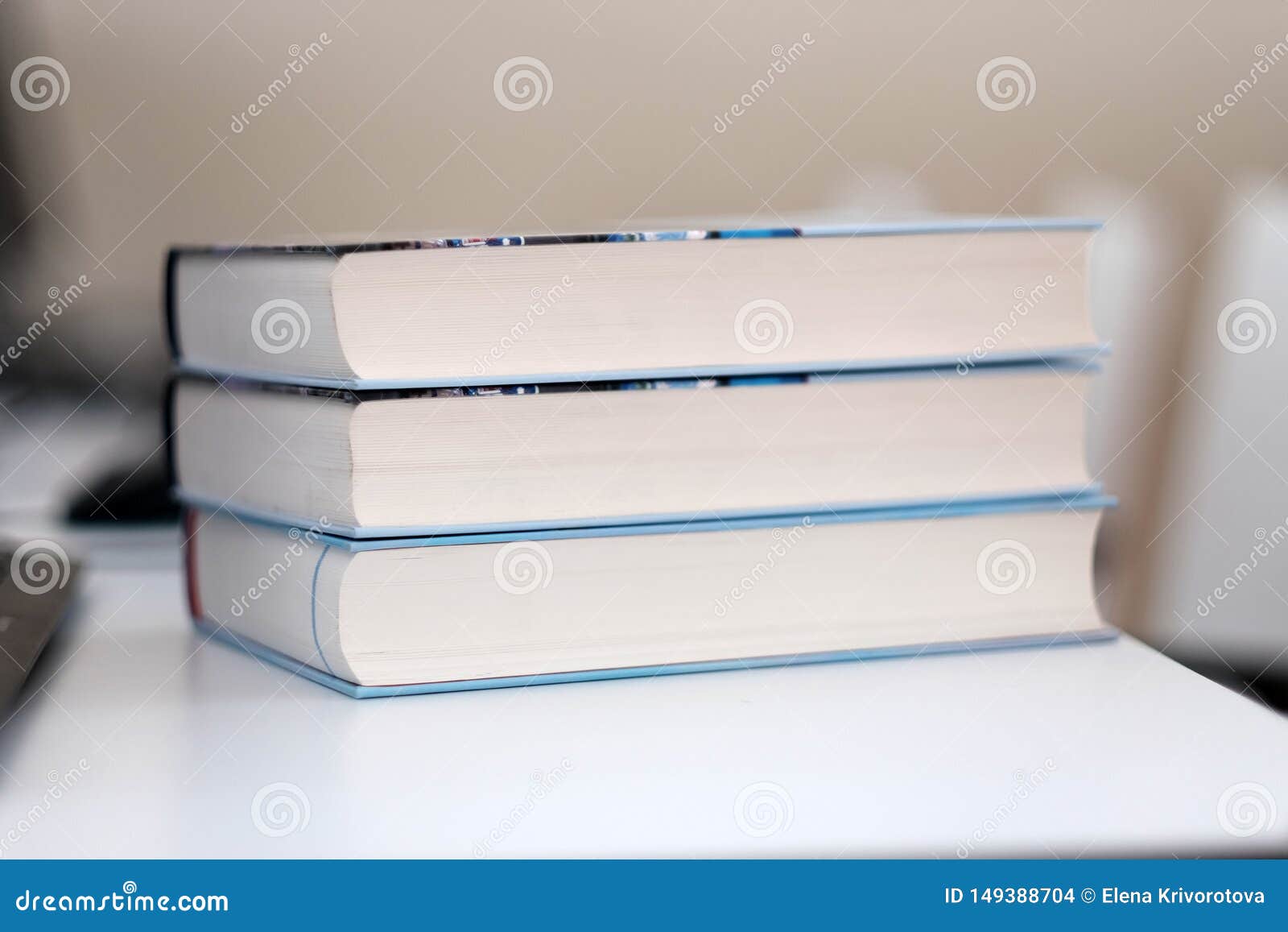 Stack of books on a table stock photo. Image of clever - 149388704