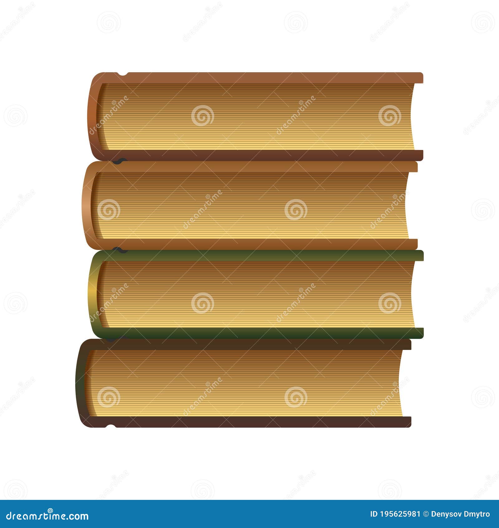 Stack of Books. Stack of Thick Books. Books on White Background Stock ...