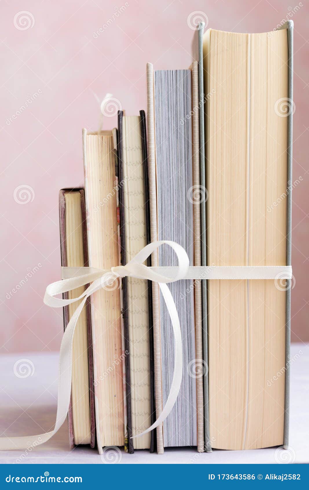 Stack of Books Tied with a Bow Stock Photo - Image of knowledge ...