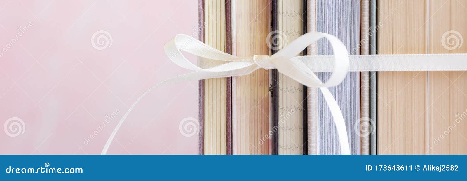 Stack of Books Tied with a Bow Stock Image - Image of literary, ancient ...