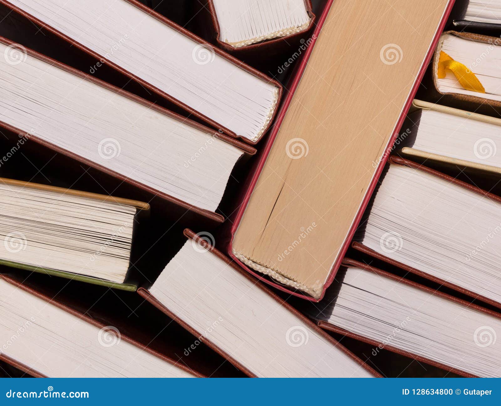 Stack of Books Top View of Edge Pages Stock Photo - Image of culture ...