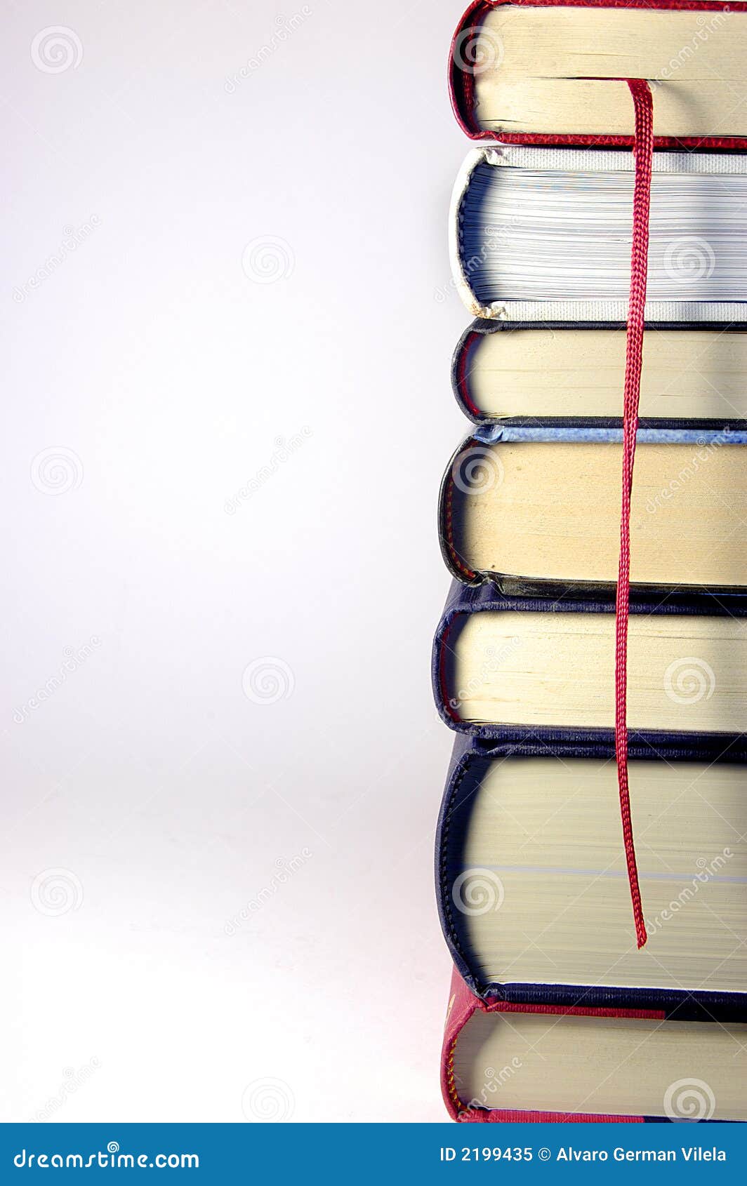 Stack of Books in a Tower with Stock Image - Image of book, science ...