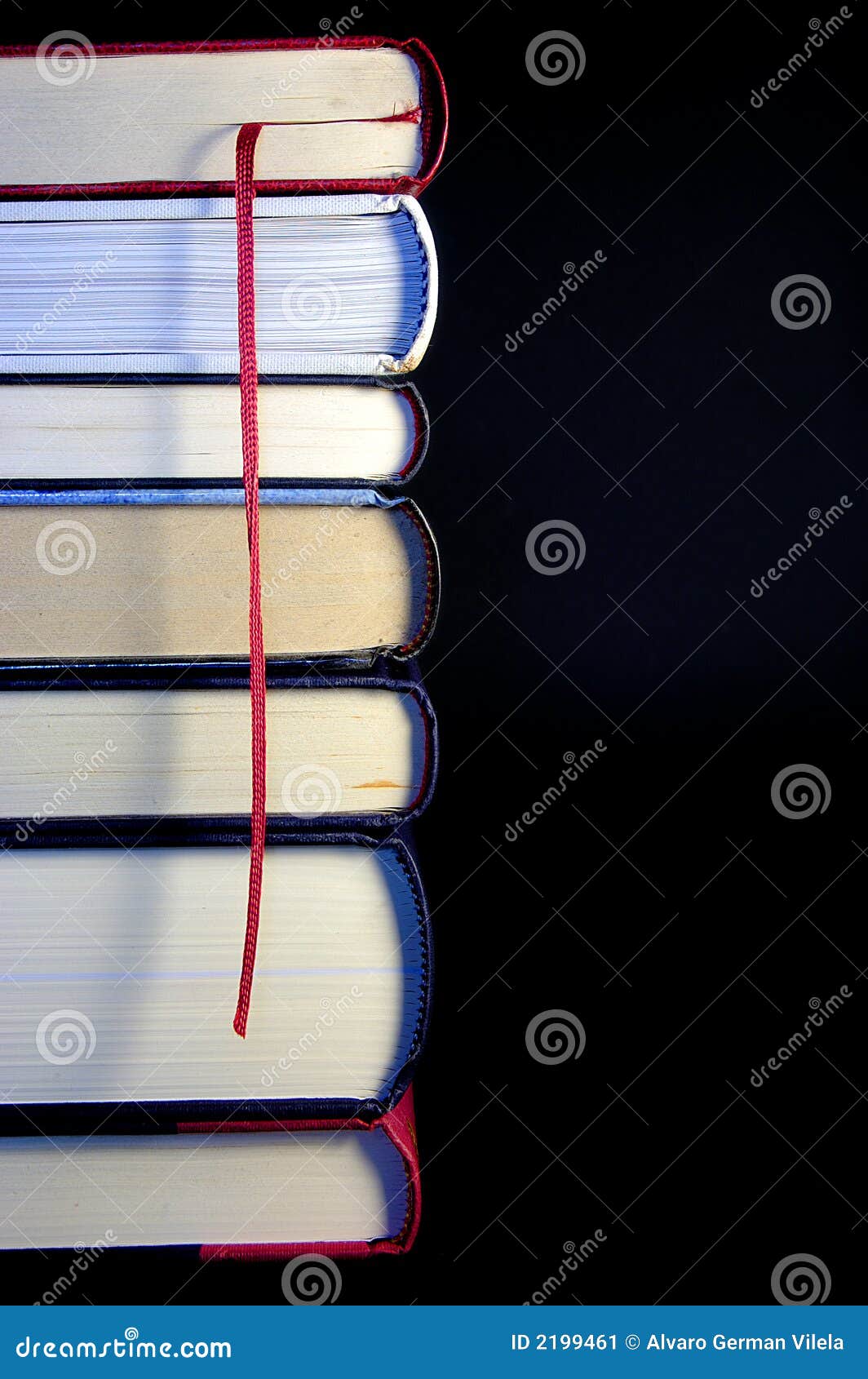 Stack of Books in a Tower with Stock Image - Image of literature ...