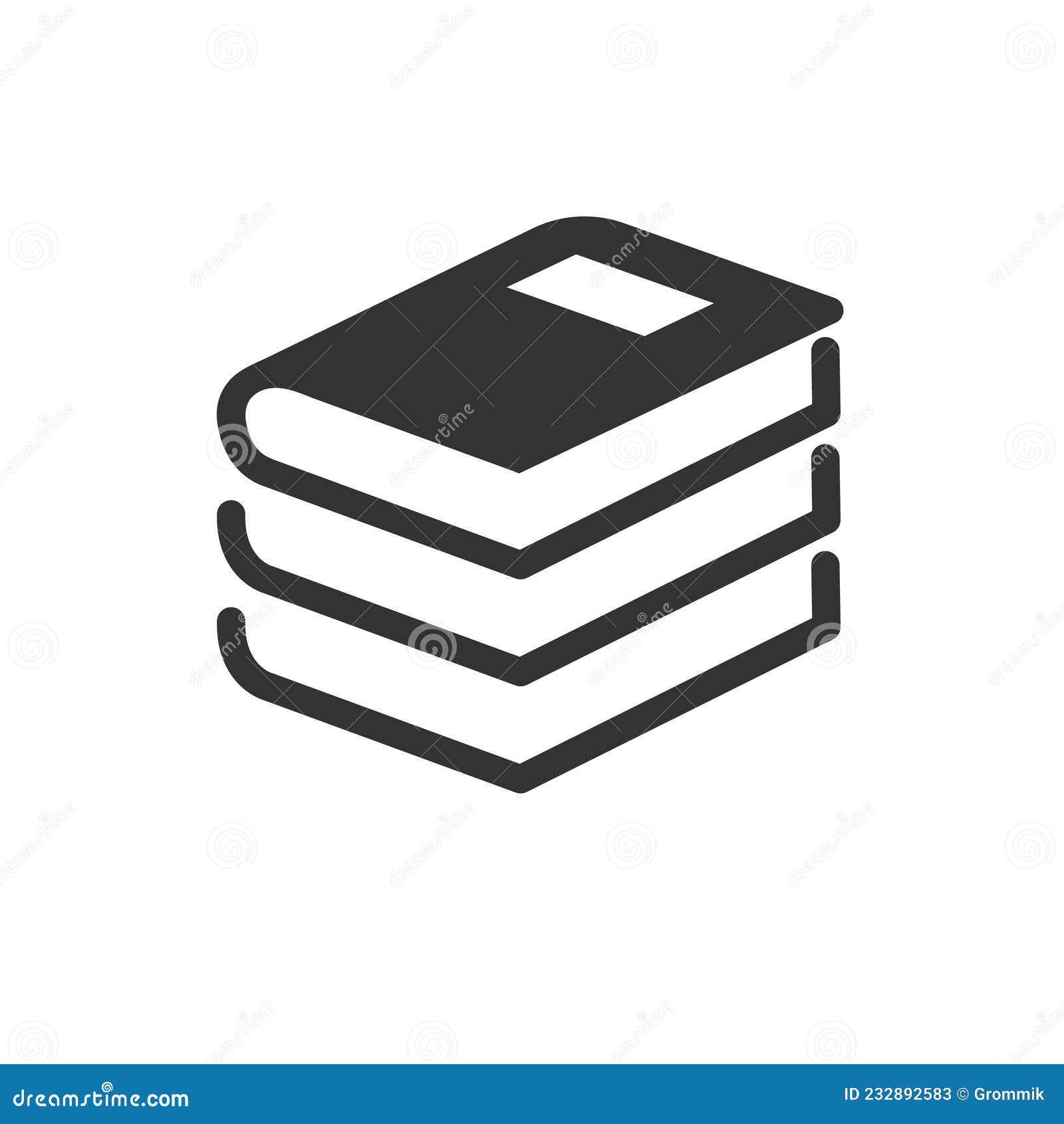 A Stack of Books. Vector Book Icon Stock Vector - Illustration of ...