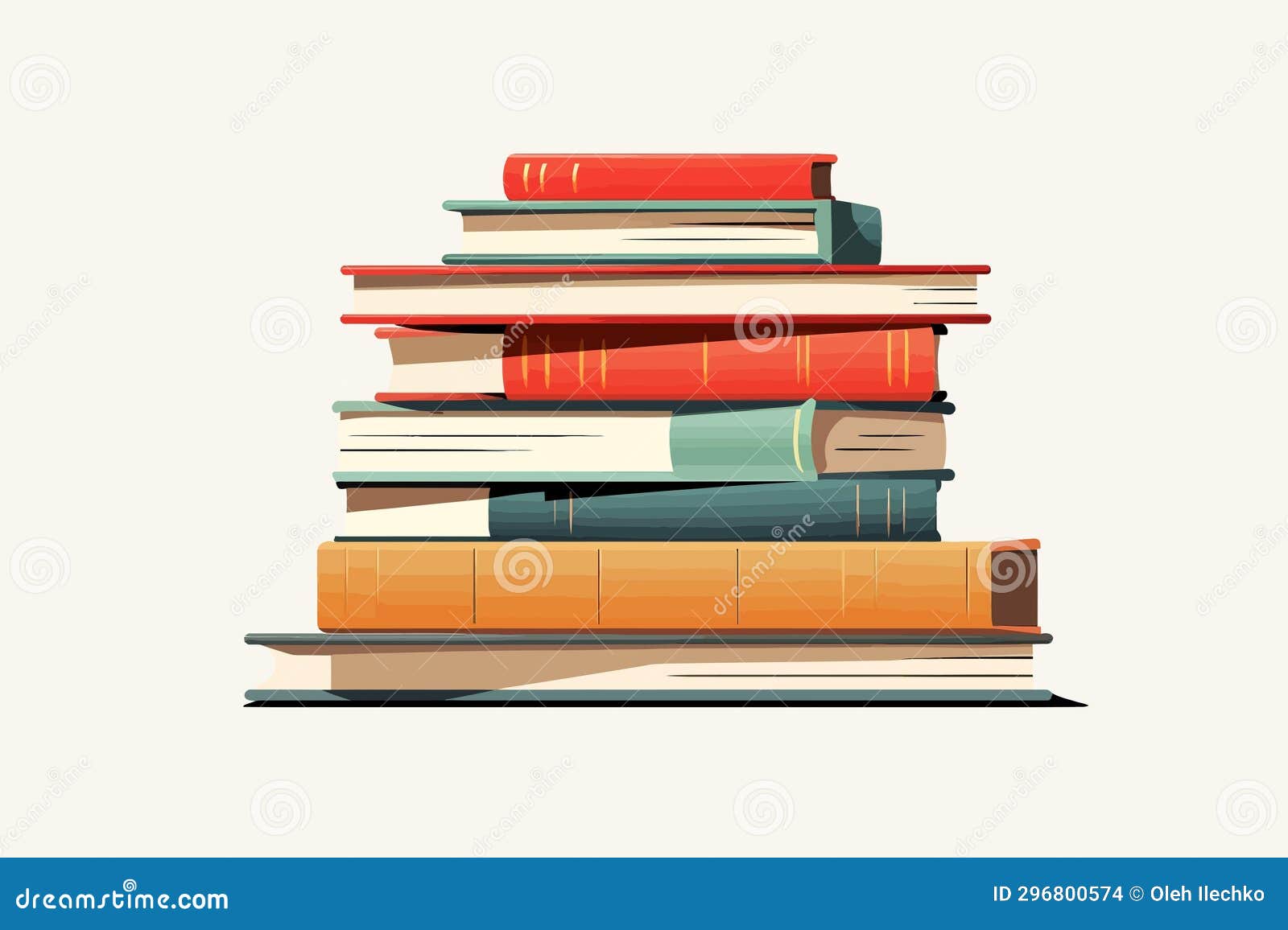 Stack of Books Vector Flat Minimalistic Isolated Illustration Stock ...