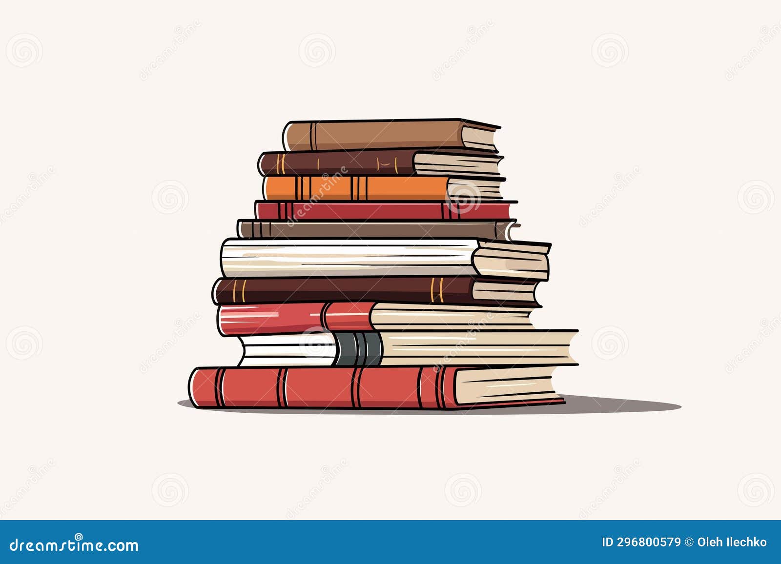 Stack of Books Vector Flat Minimalistic Isolated Illustration Stock ...