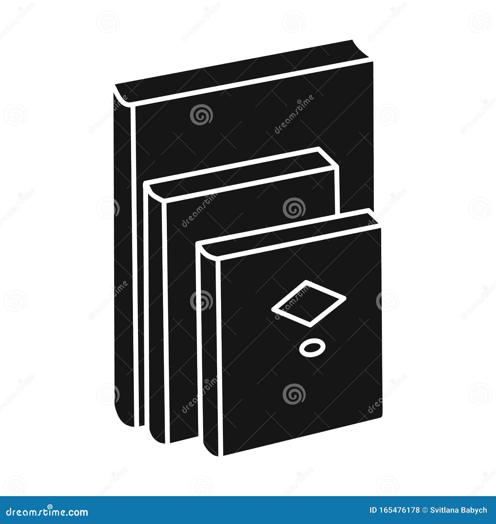 Stack of Books Vector Icon.Black Vector Icon Isolated on White ...