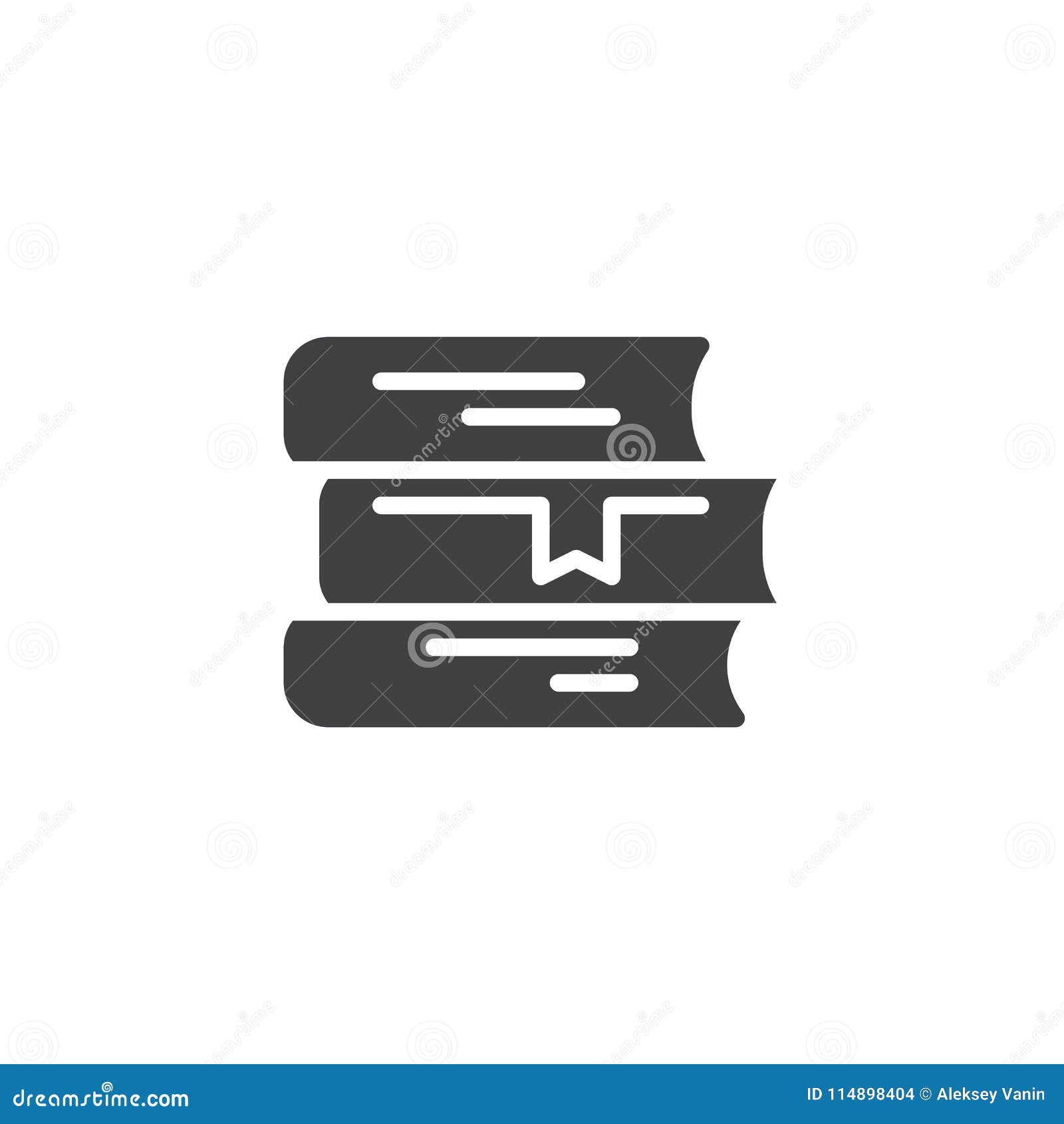 Stack of books vector icon stock vector. Illustration of library ...
