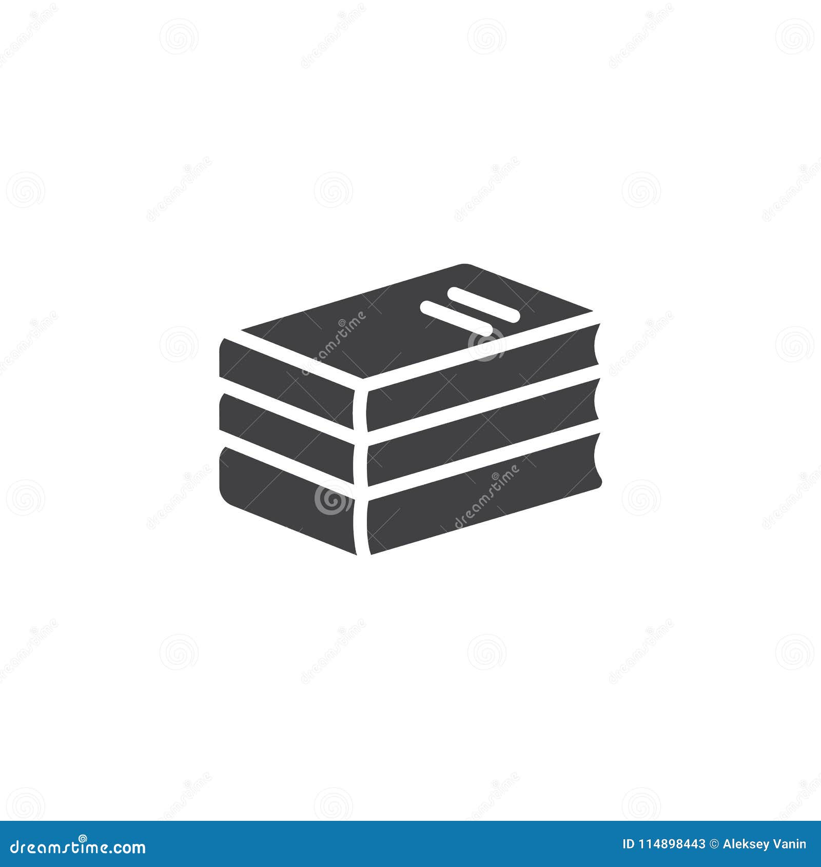 Stack of books vector icon stock vector. Illustration of simple - 114898443