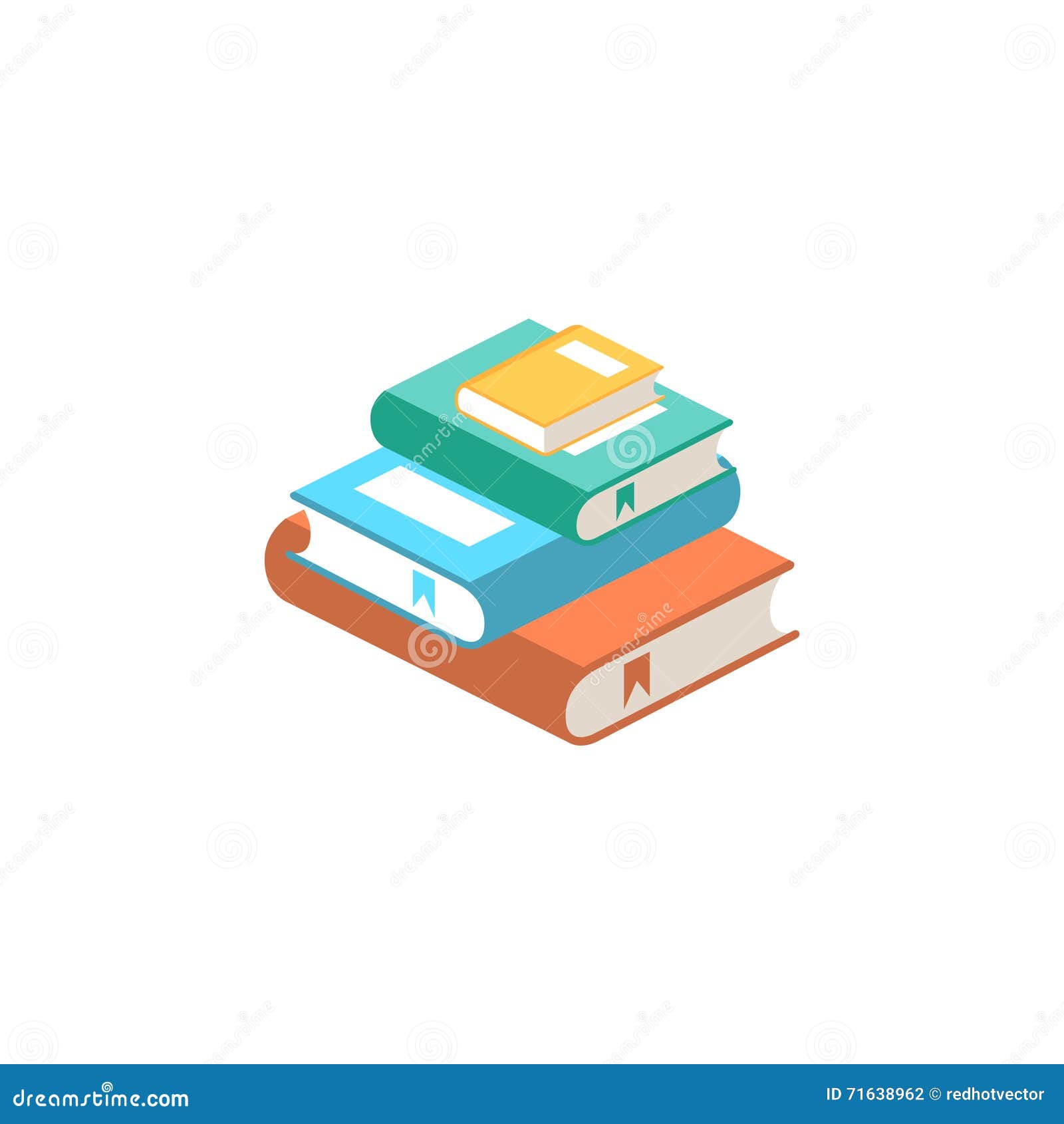 Stack of Books Vector Illustration. Stock Vector - Illustration of sign ...