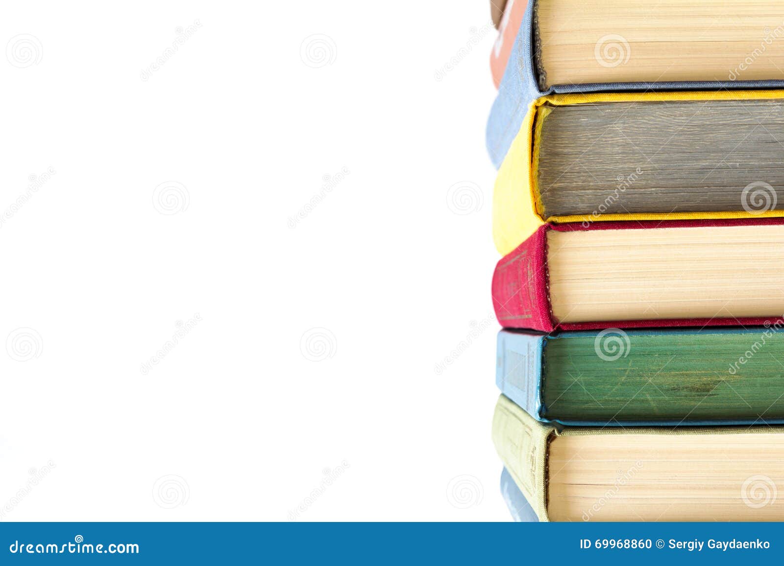 Stack of Books on White Background Stock Photo - Image of brown, bright ...