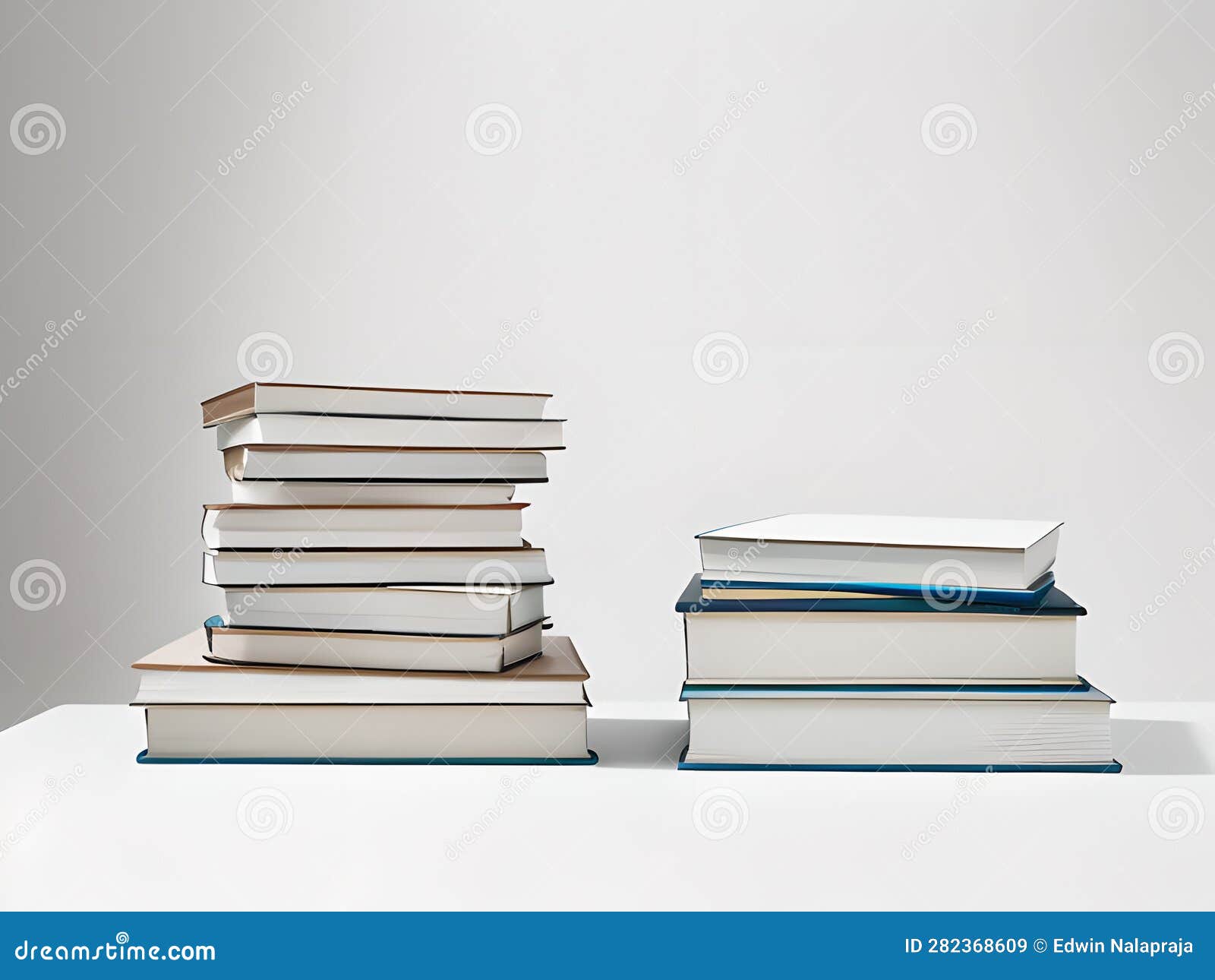 Stack of Books in White Empty Isolated Background, AI Generated Stock ...