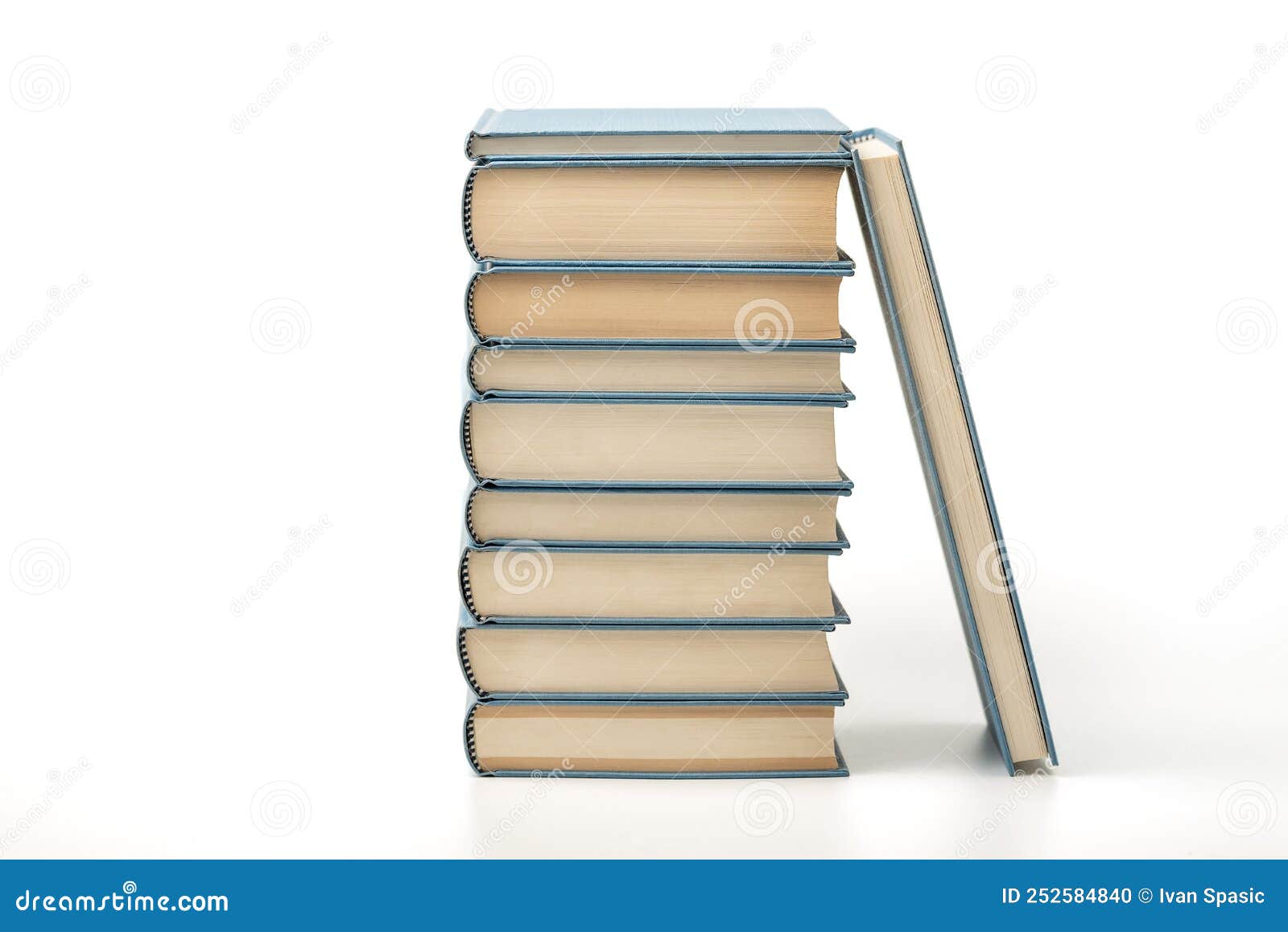 Stack of books white stock photo. Image of design, line - 252584840