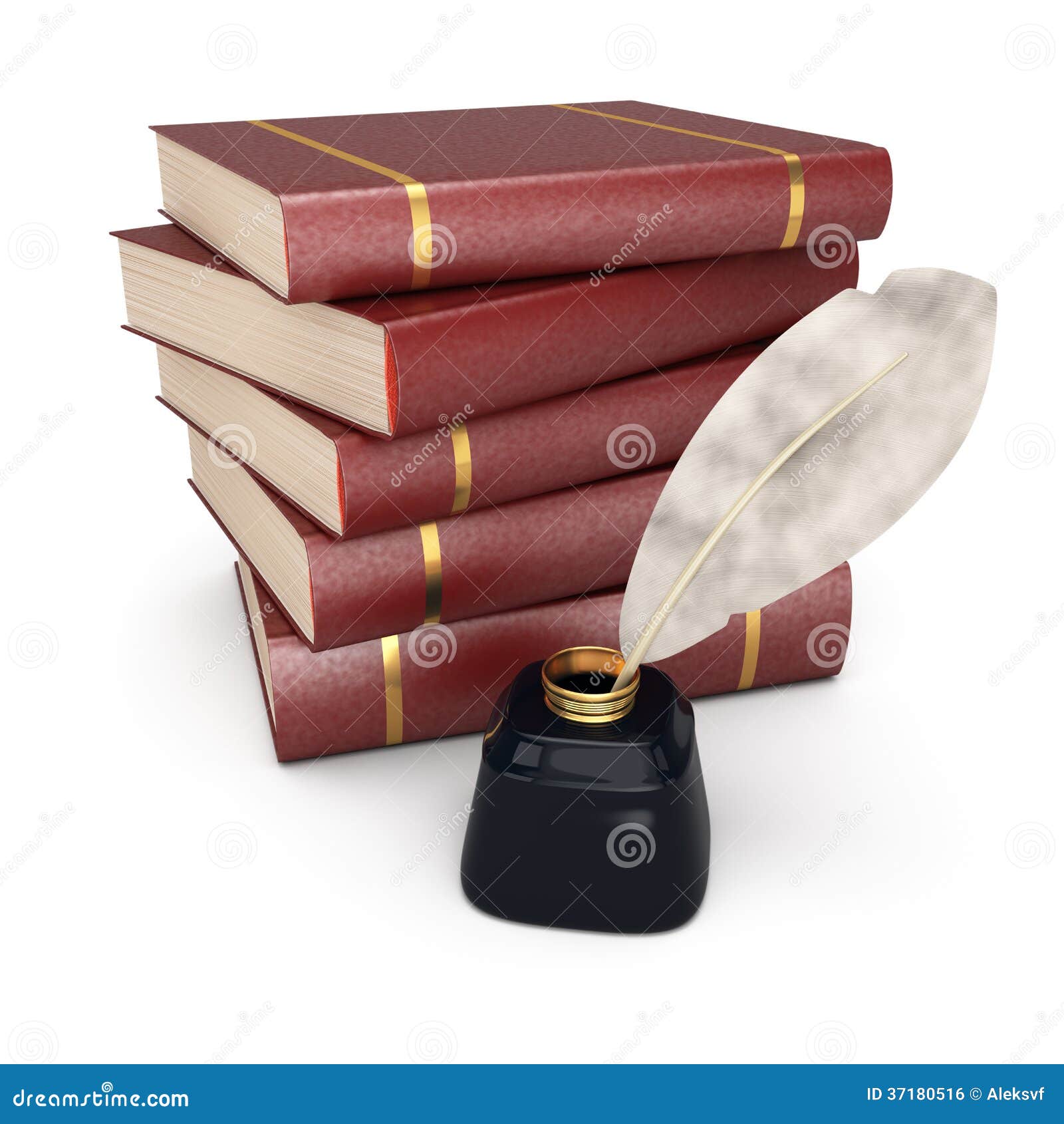 Old Man Writing With Feather Pen In Scroll Paper Biography History ...