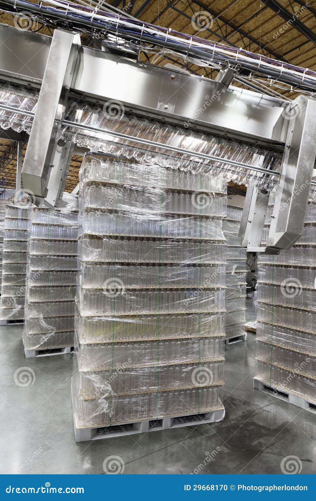 Stack of Bottled Water Kept in Warehouse Stock Photo - Image of ...