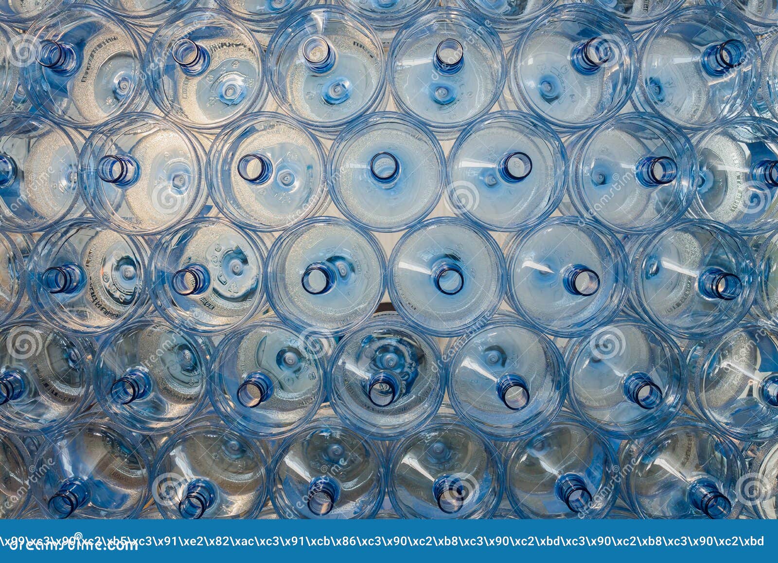 Stack of Bottom of Plastic Bottles. Stock Photo - Image of rehydrate ...