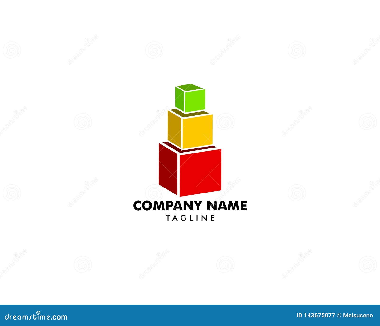 Stack Box Logo Design Idea stock vector. Illustration of digital ...
