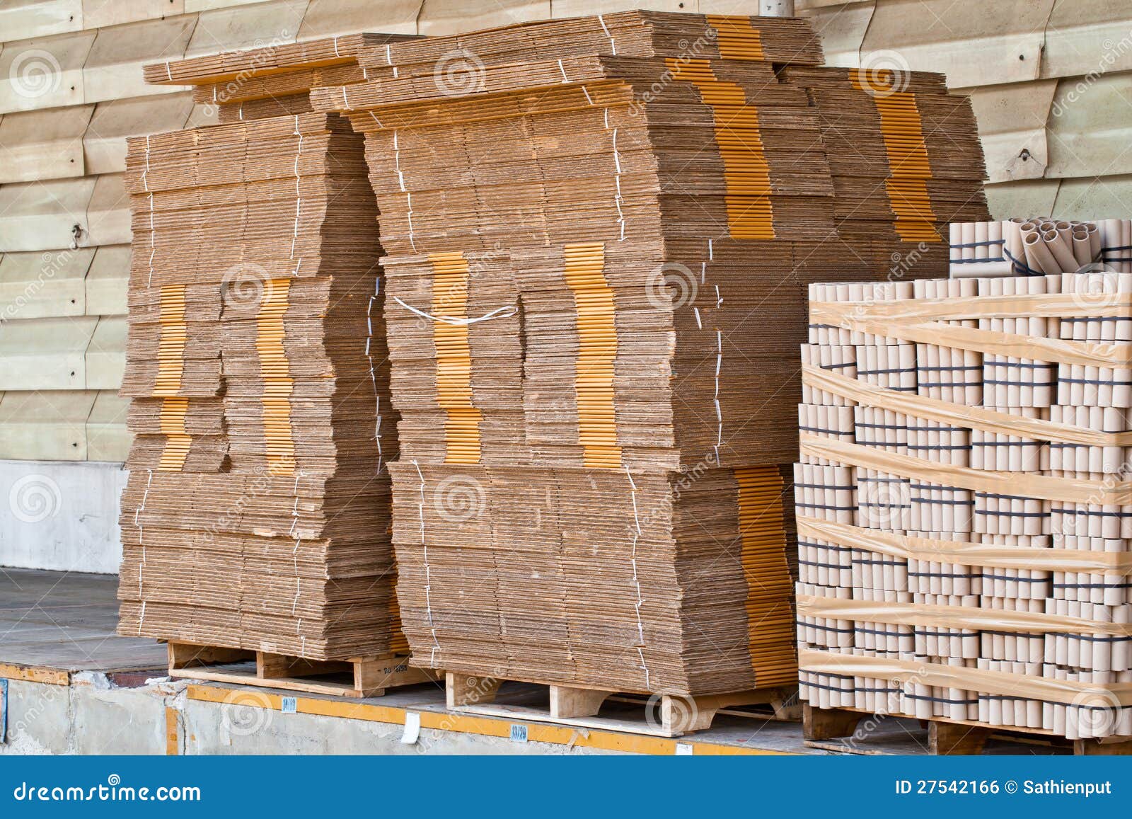 Stack of Box, Waiting for Delivery in a Warehouse Stock Photo - Image ...