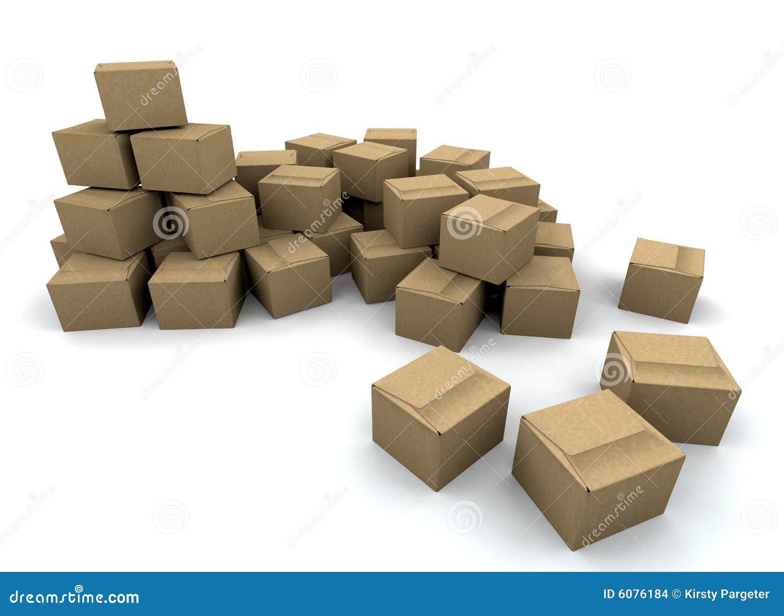 Stack of boxes stock illustration. Illustration of stack - 6076184