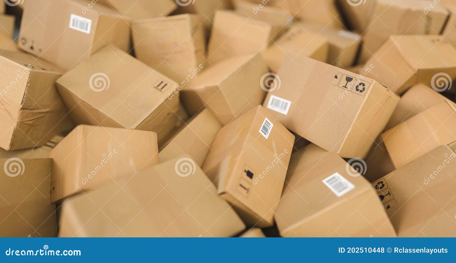 Stack of Boxes Ready for Shipment. Logistics and Delivery Concept Stock ...