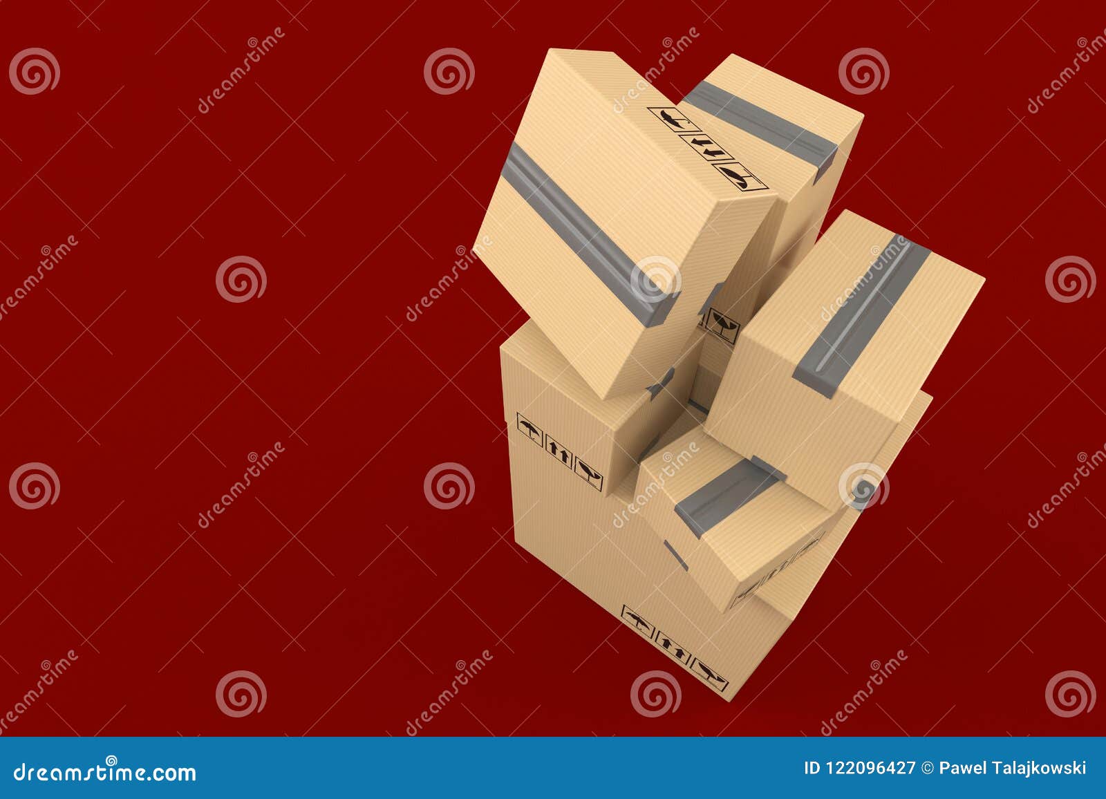 Stack of boxes stock illustration. Illustration of close - 122096427