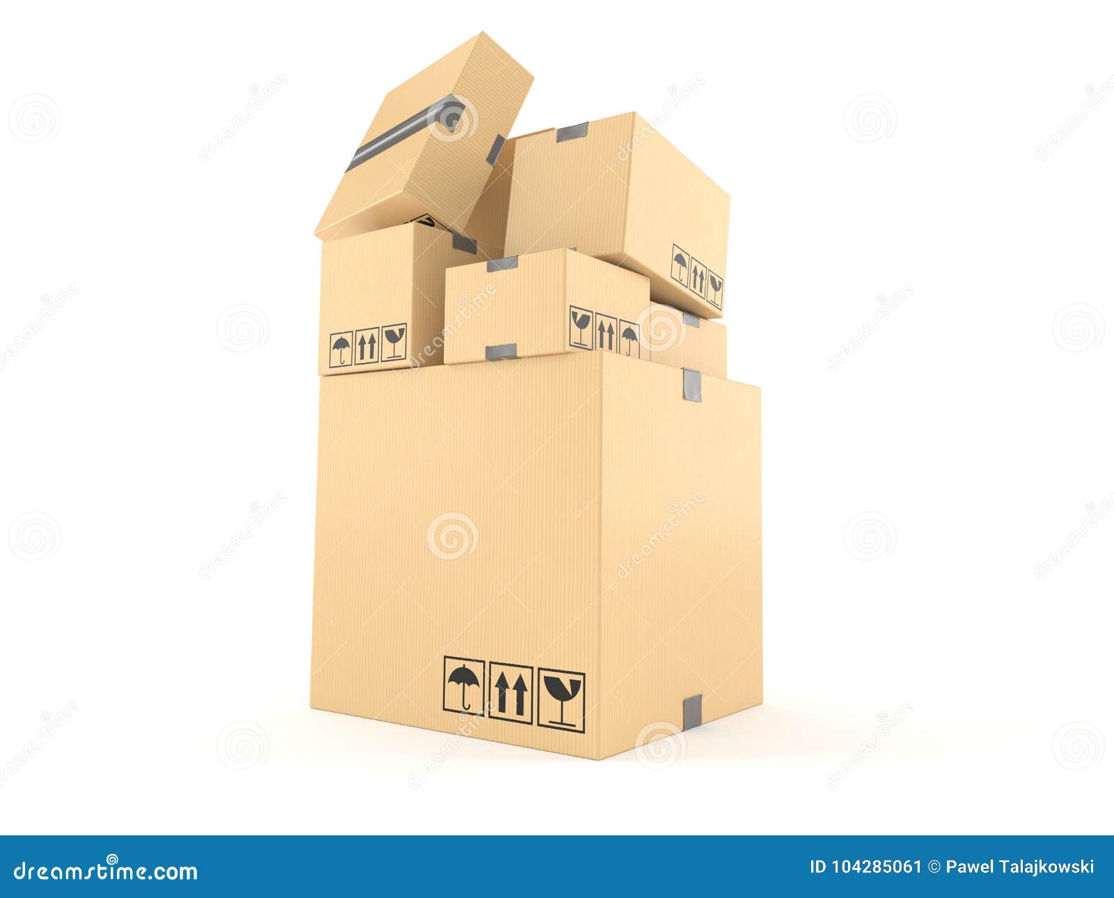 Stack of boxes stock illustration. Illustration of closed - 104285061