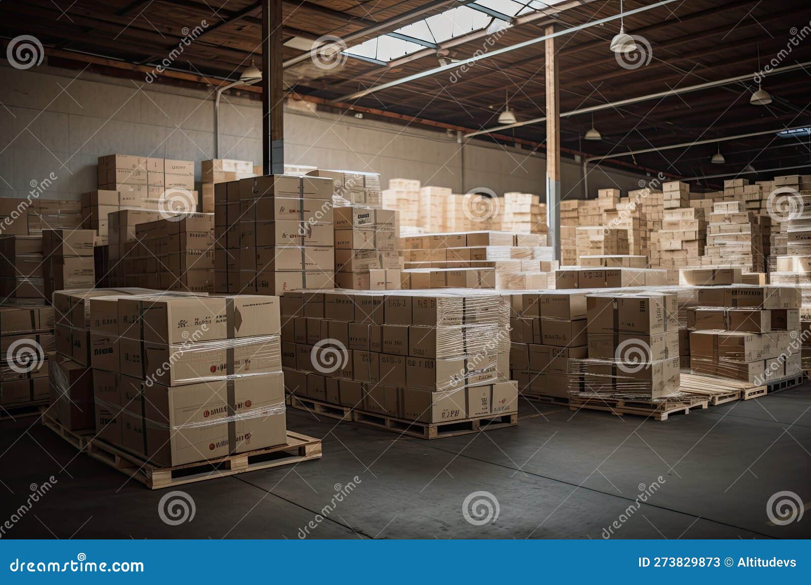 Stack of Boxes in a Warehouse, Ready To Be Shipped Stock Image - Image ...