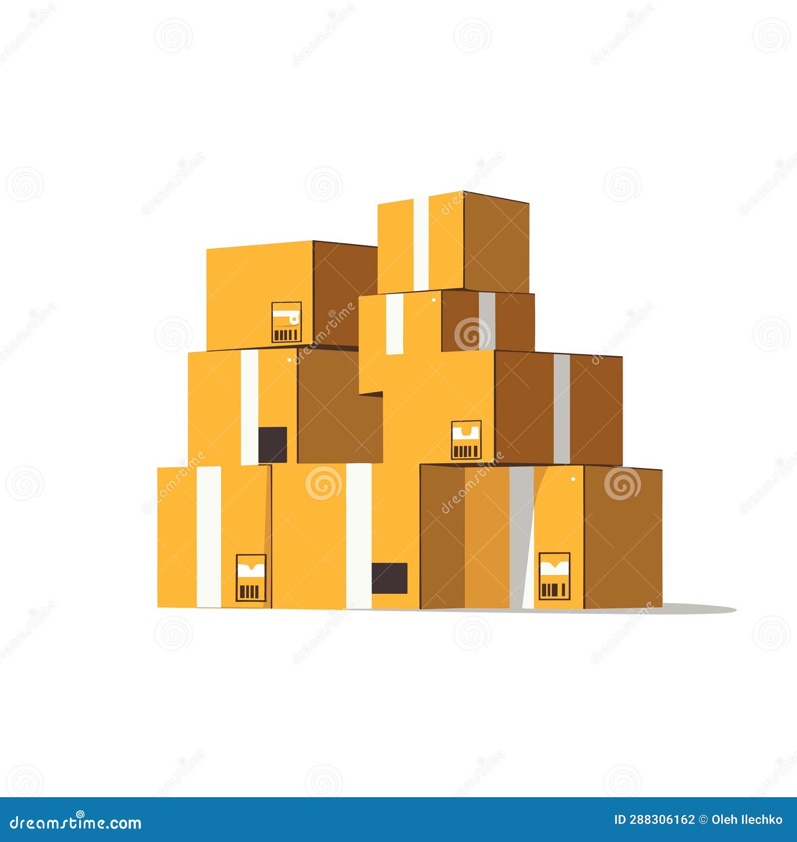 Stack of Boxes Warehouse Vector Flat Isolated Illustration Stock Vector ...