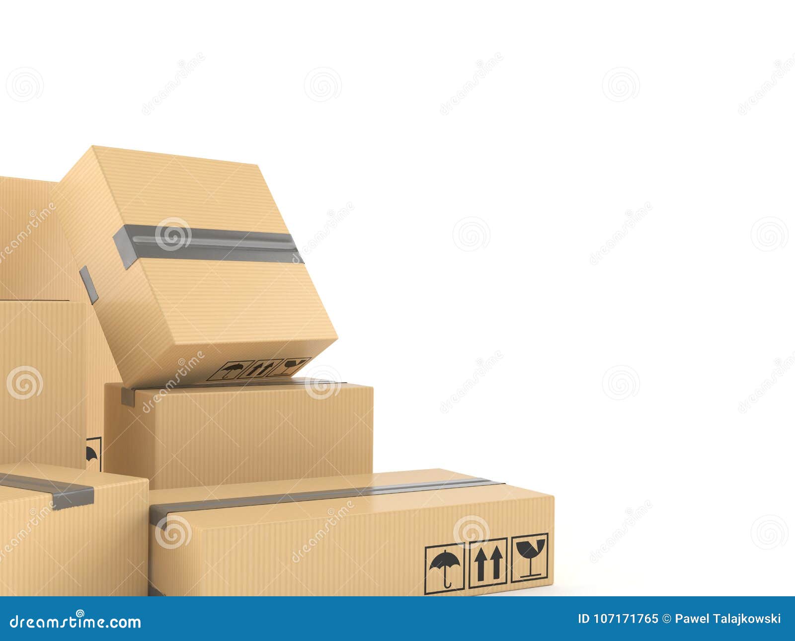 Stack of boxes stock illustration. Illustration of delivery - 107171765