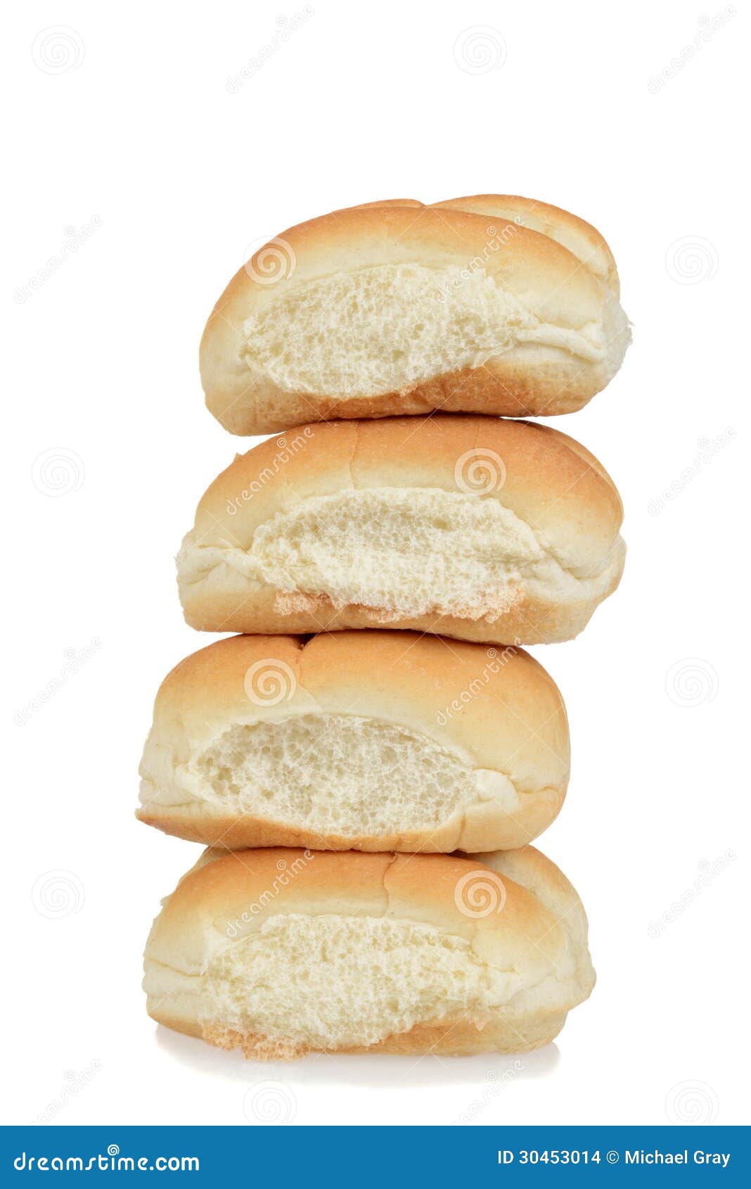 Stack of bread rolls stock photo. Image of fresh, tower - 30453014