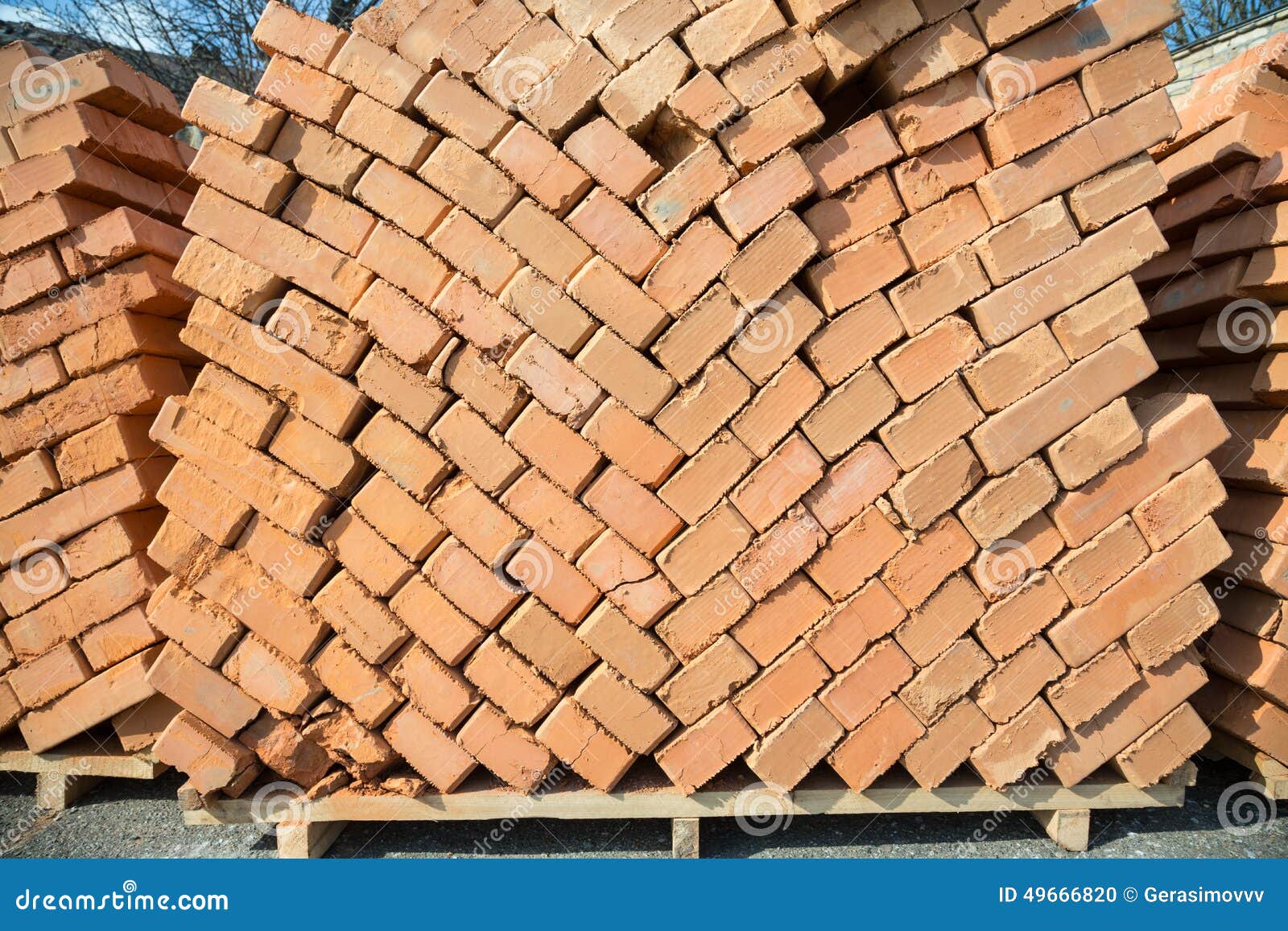 Stack of brick stock photo. Image of textured, bricks - 49666820