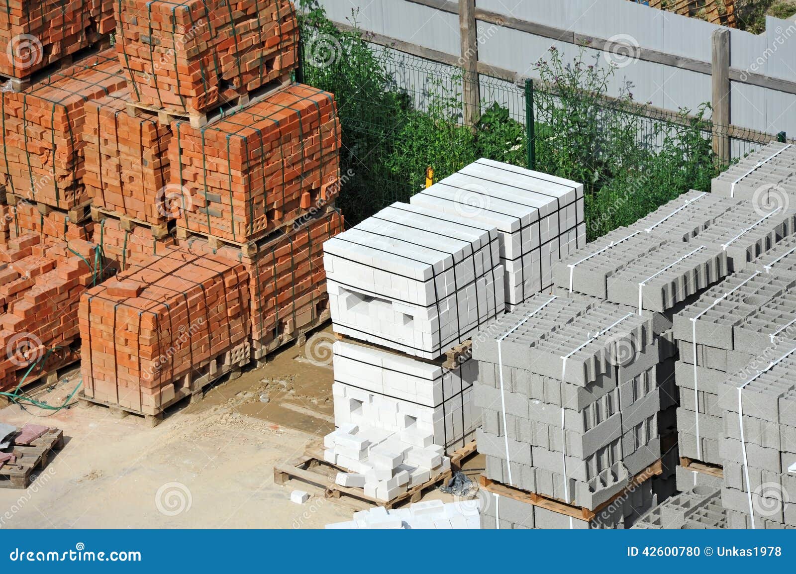 Stack of brick stock photo. Image of building, built - 42600780