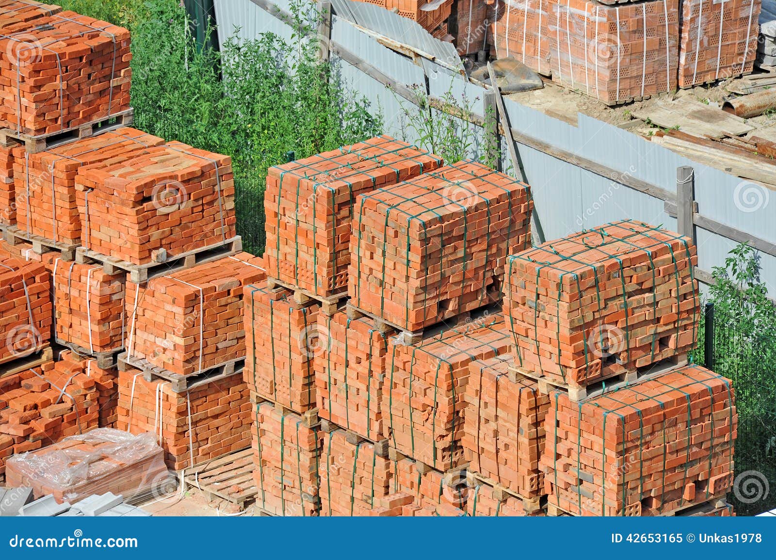 Stack of brick stock image. Image of stone, solid, orange - 42653165