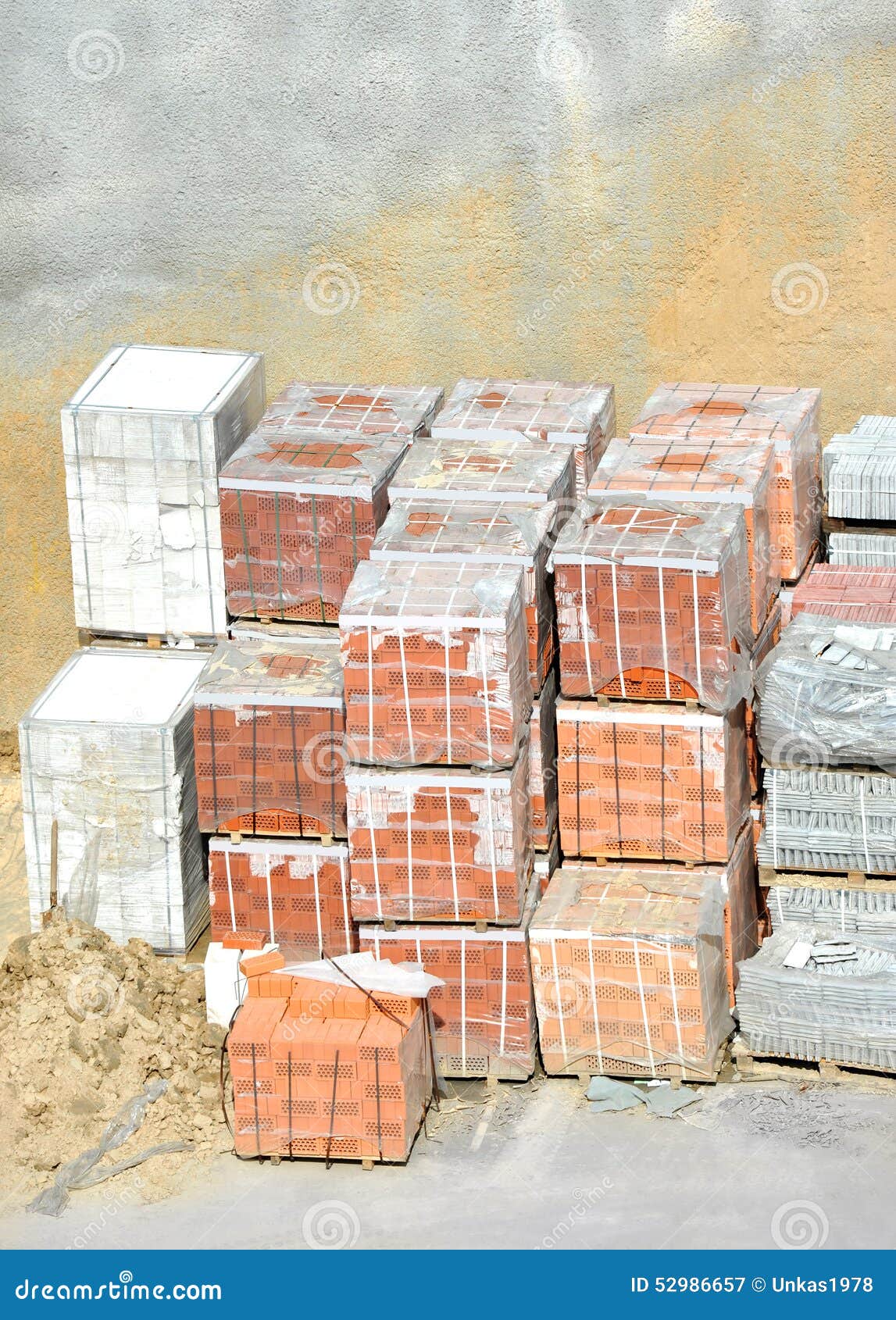Stack of brick stock image. Image of pallet, engineering - 52986657