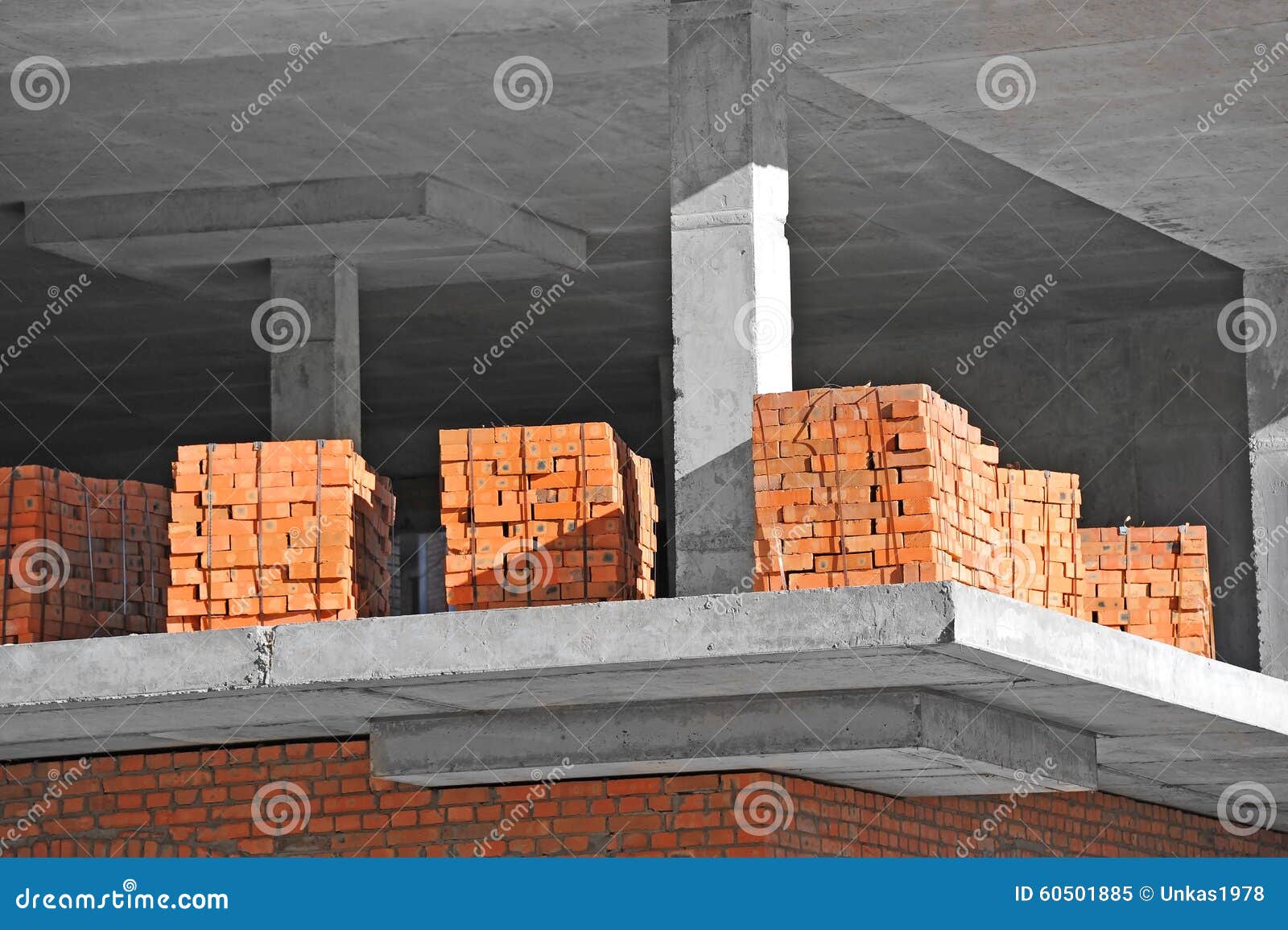 Stack of brick stock image. Image of rough, engineering - 60501885