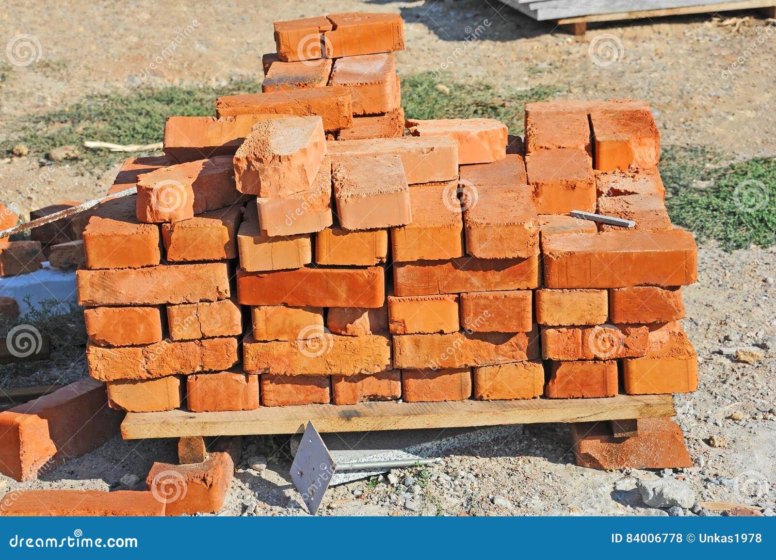 Stack of brick stock photo. Image of manufacturing, masonry - 84006778
