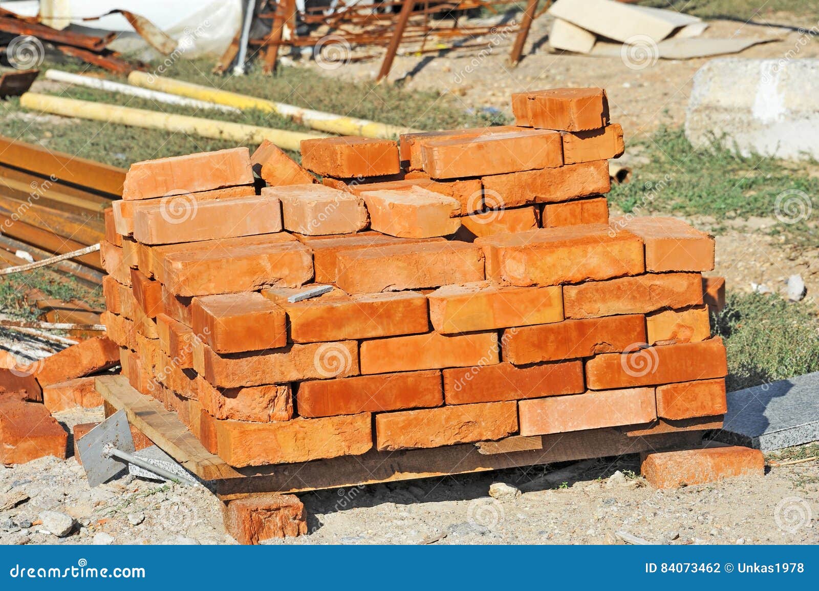 Stack of brick stock photo. Image of solid, masonry, stack - 84073462