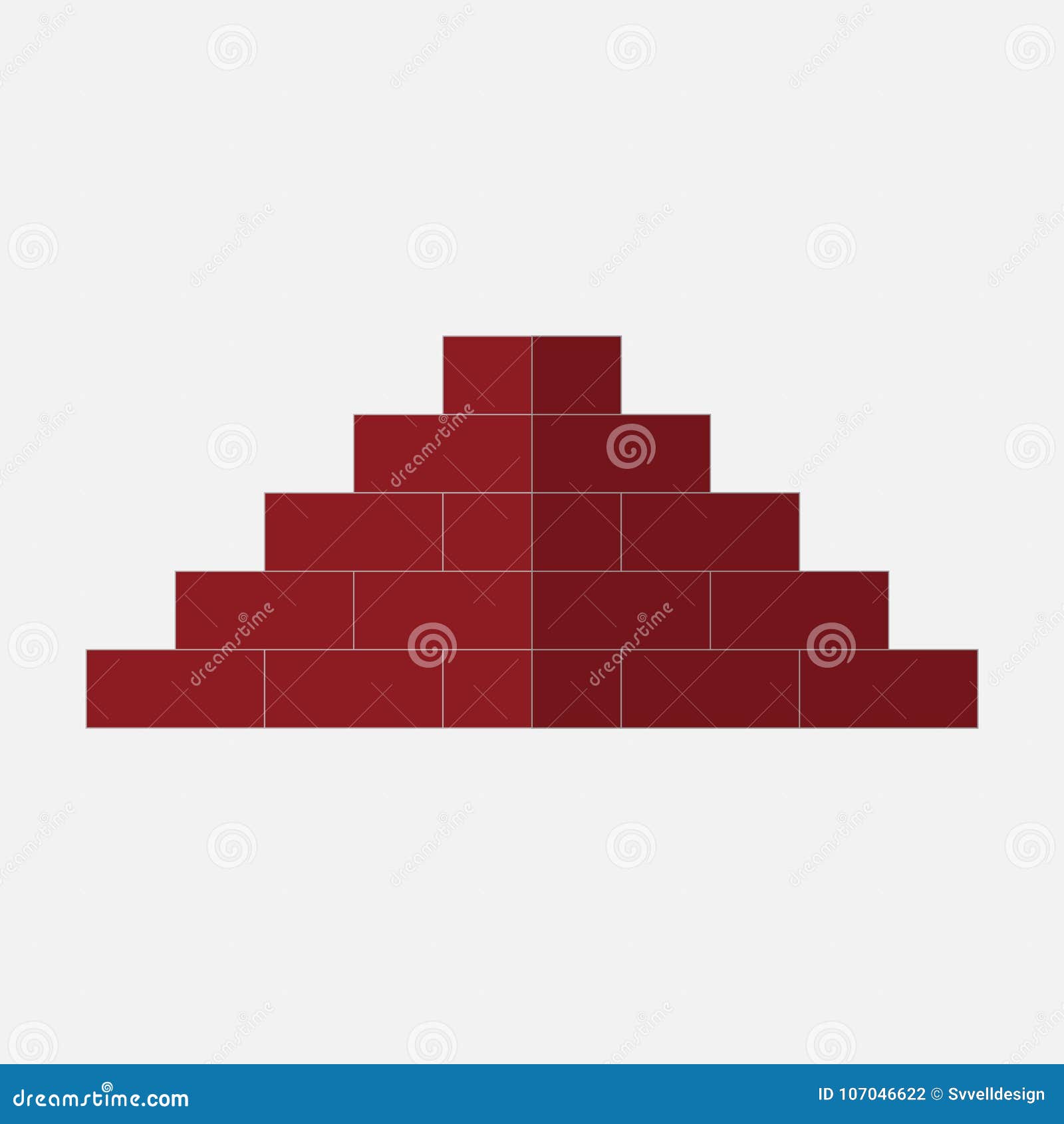 Stack of Brick Wall Vector Illustration Graphic Stock Vector ...