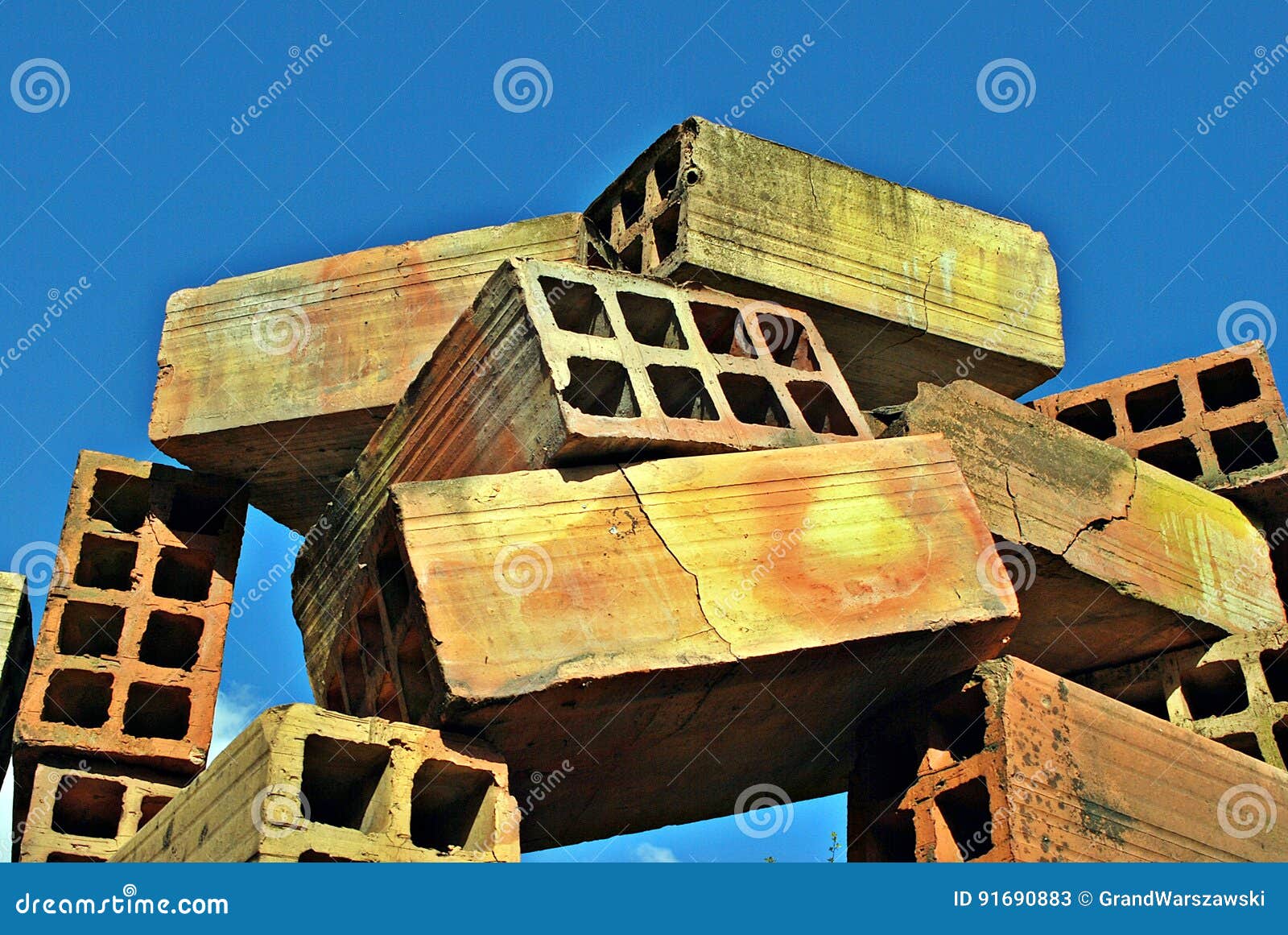 Stack of bricks stock image. Image of industry, bricks - 91690883