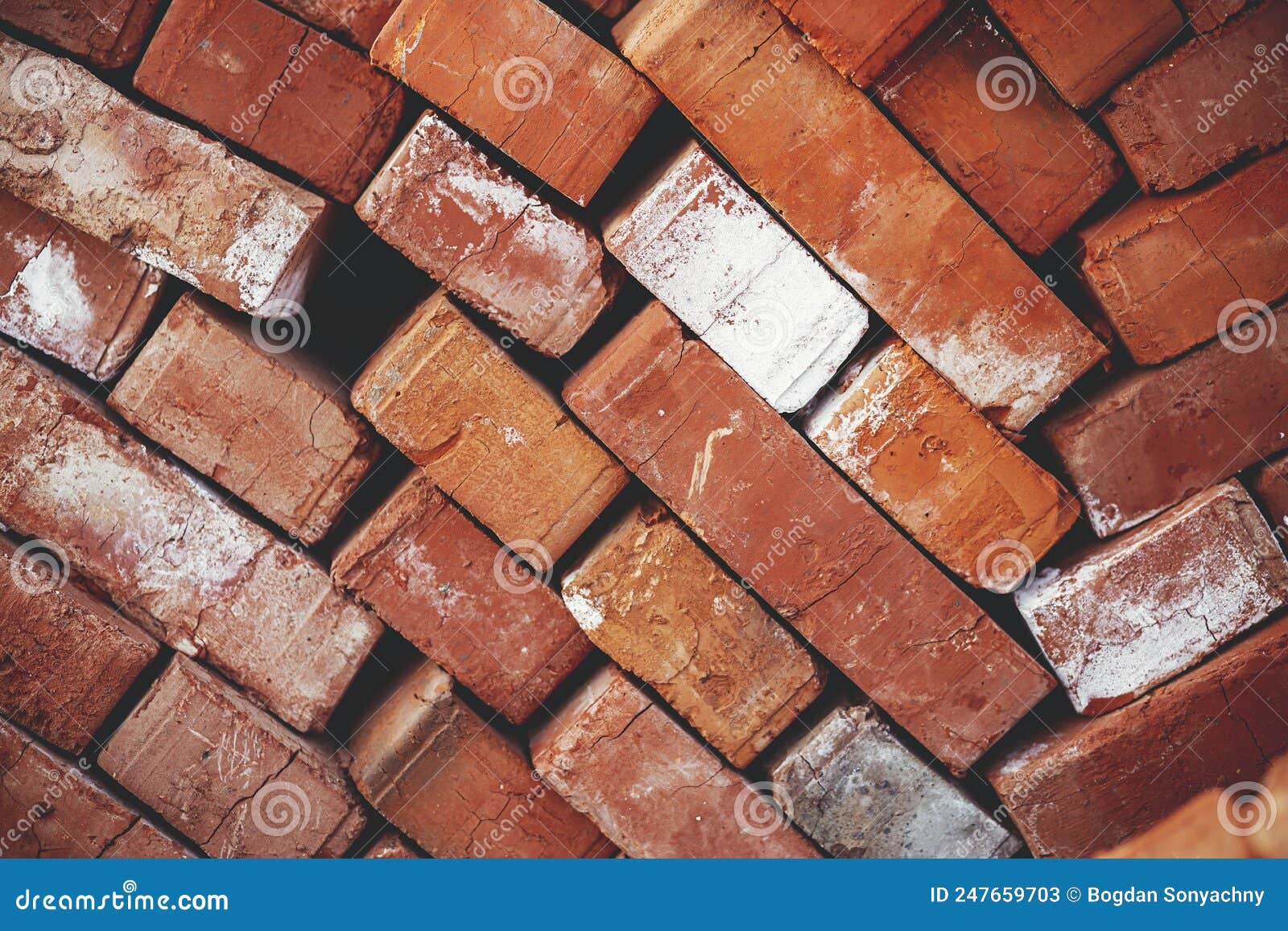 Stack of Bricks Close Up. Process of House Building and Building ...