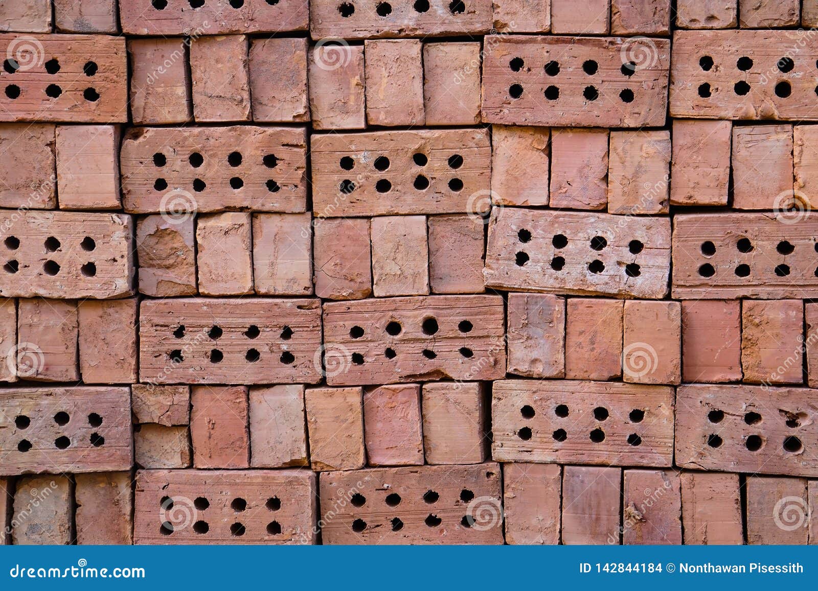 Stack of Bricks for Construction Texture Stock Photo - Image of ...