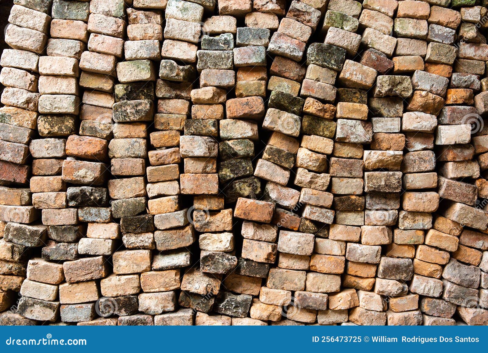 Stack of Bricks from Demolition Stock Image - Image of backdrop, brick ...