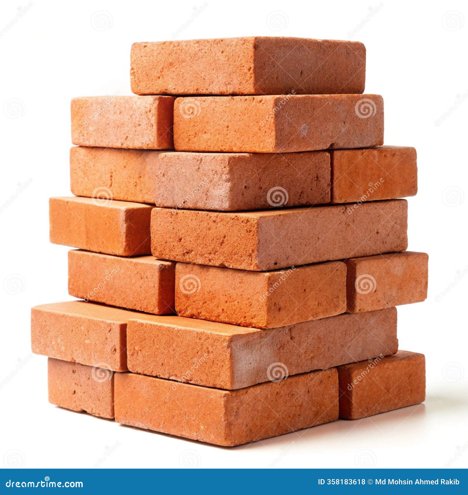 Stack of bricks isolated stock illustration. Illustration of wood ...