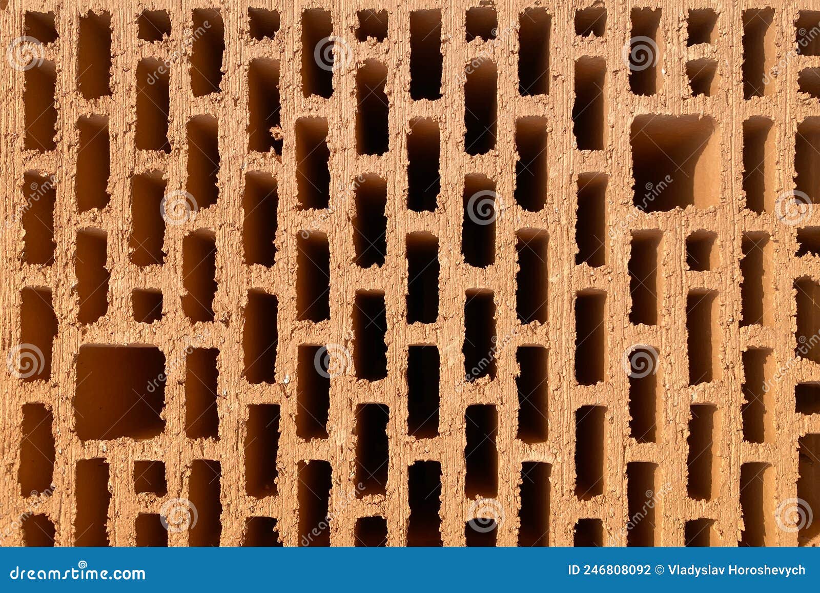 A Stack of Bricks Made of Red Light Clay. Environmentally Friendly ...