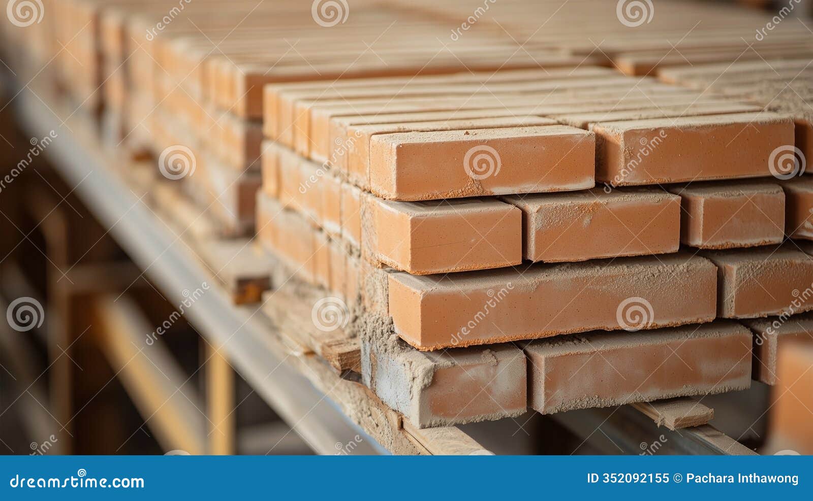 A Stack of Bricks on a Pallet Stock Illustration - Illustration of ...