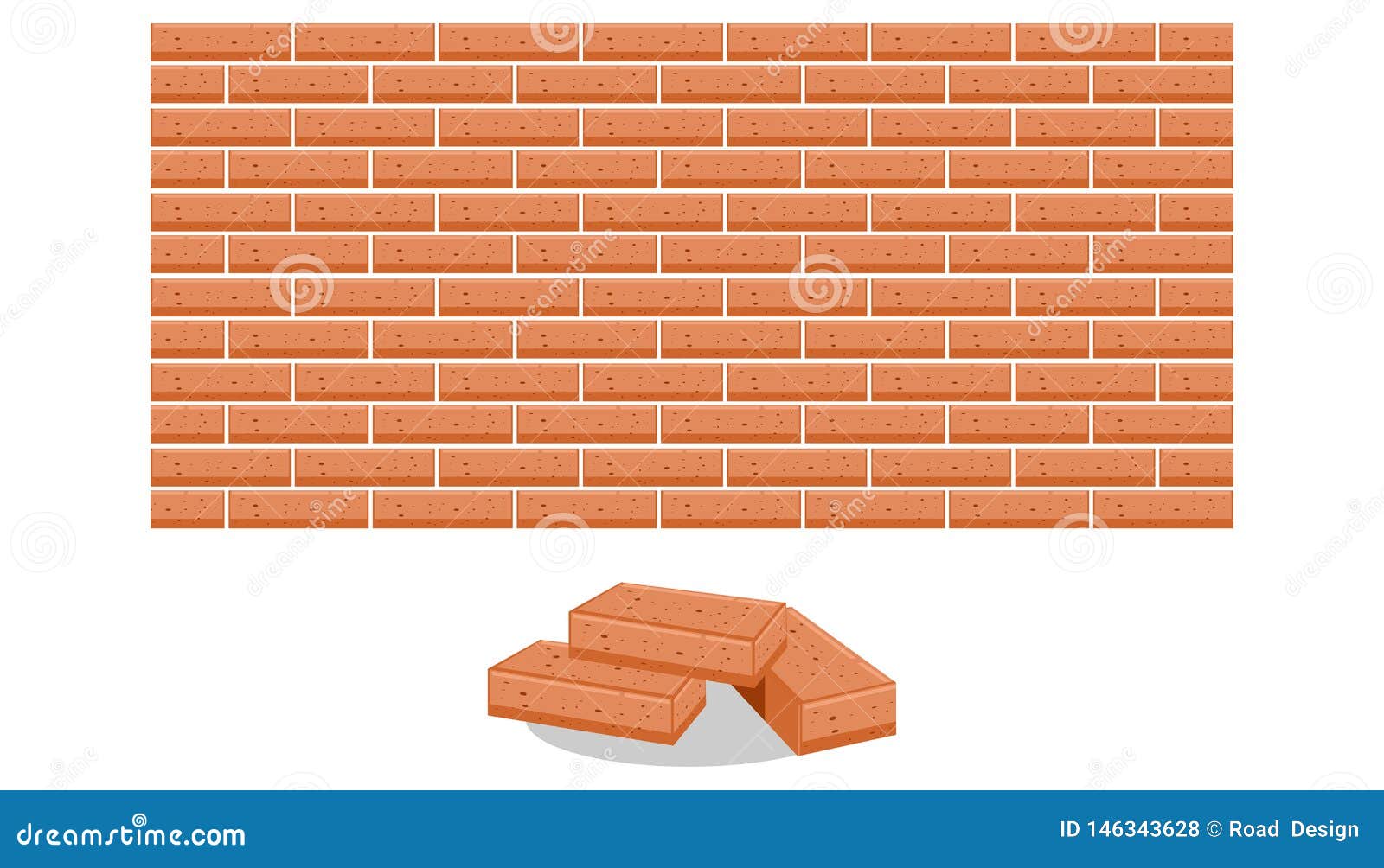 Stack of Bricks Vector Illustration Stock Vector - Illustration of ...
